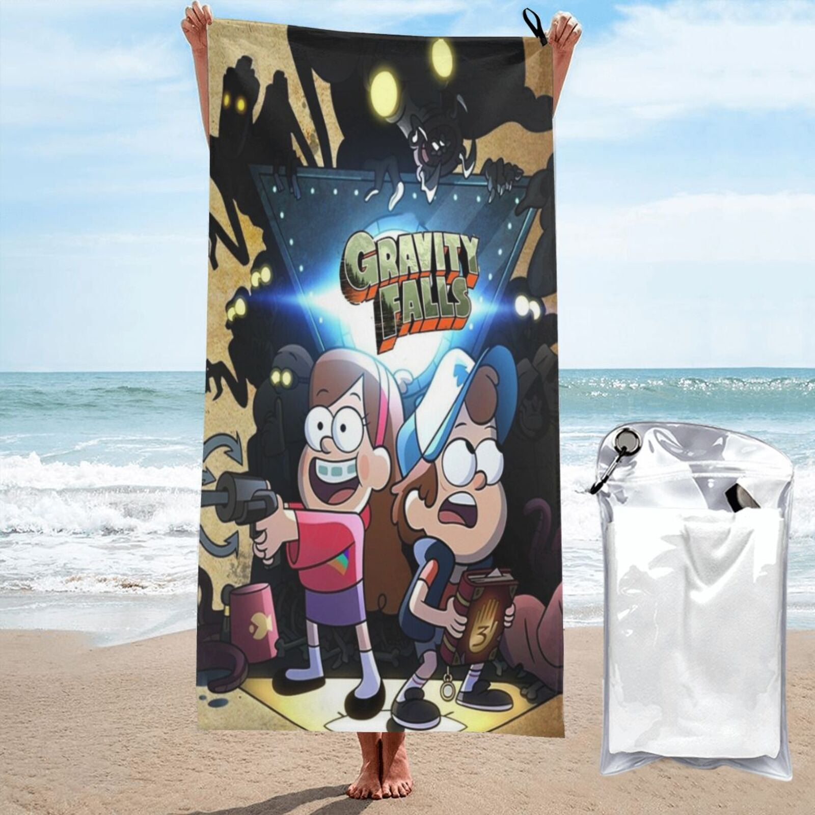 Gravity Fall Beach Towel Absorbent Quick Dry Towels for Travel ...