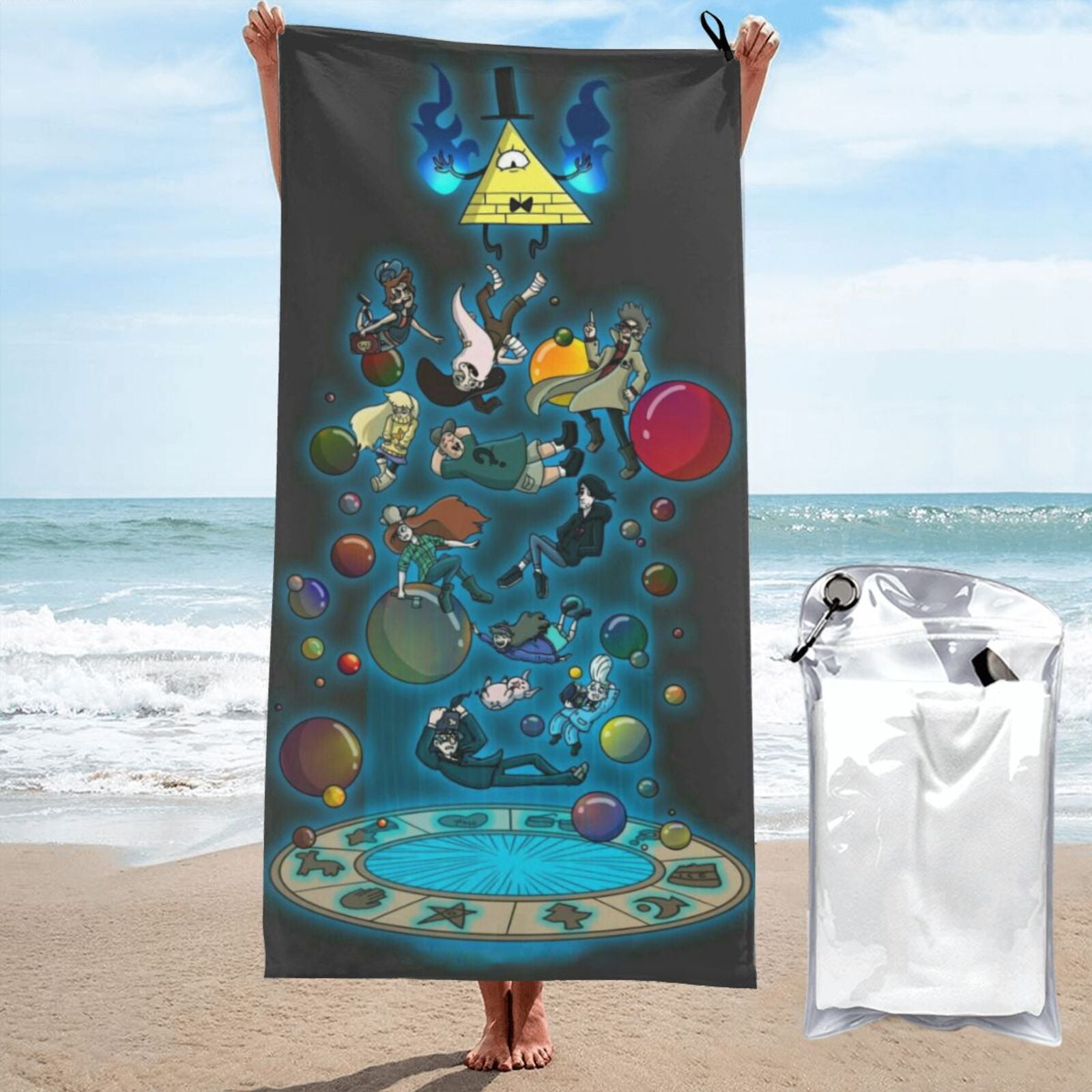 Gravity Fall Beach Towel Absorbent Quick Dry Towels for Travel ...
