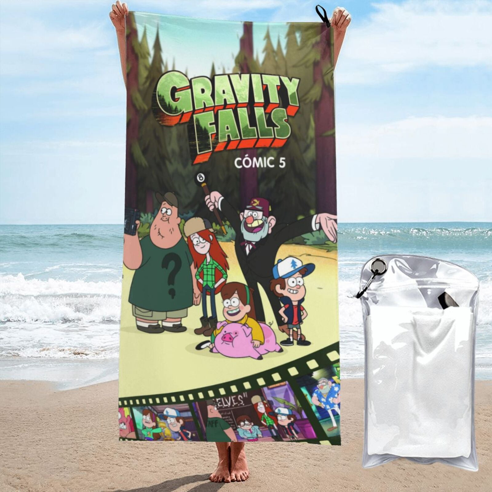 Gravity Fall Beach Towel Absorbent Quick Dry Towels for Travel ...