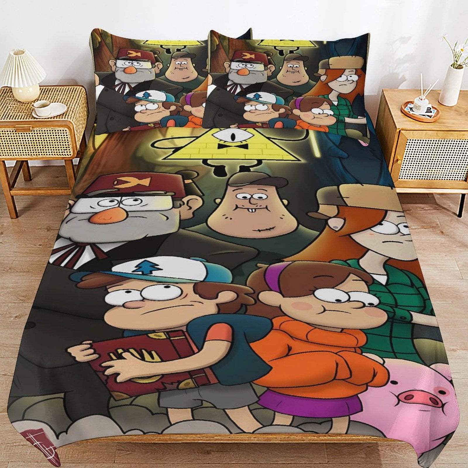 Gravity Falls Bed Duvet Cover Microfiber Bedding Sets 3D Printed ...