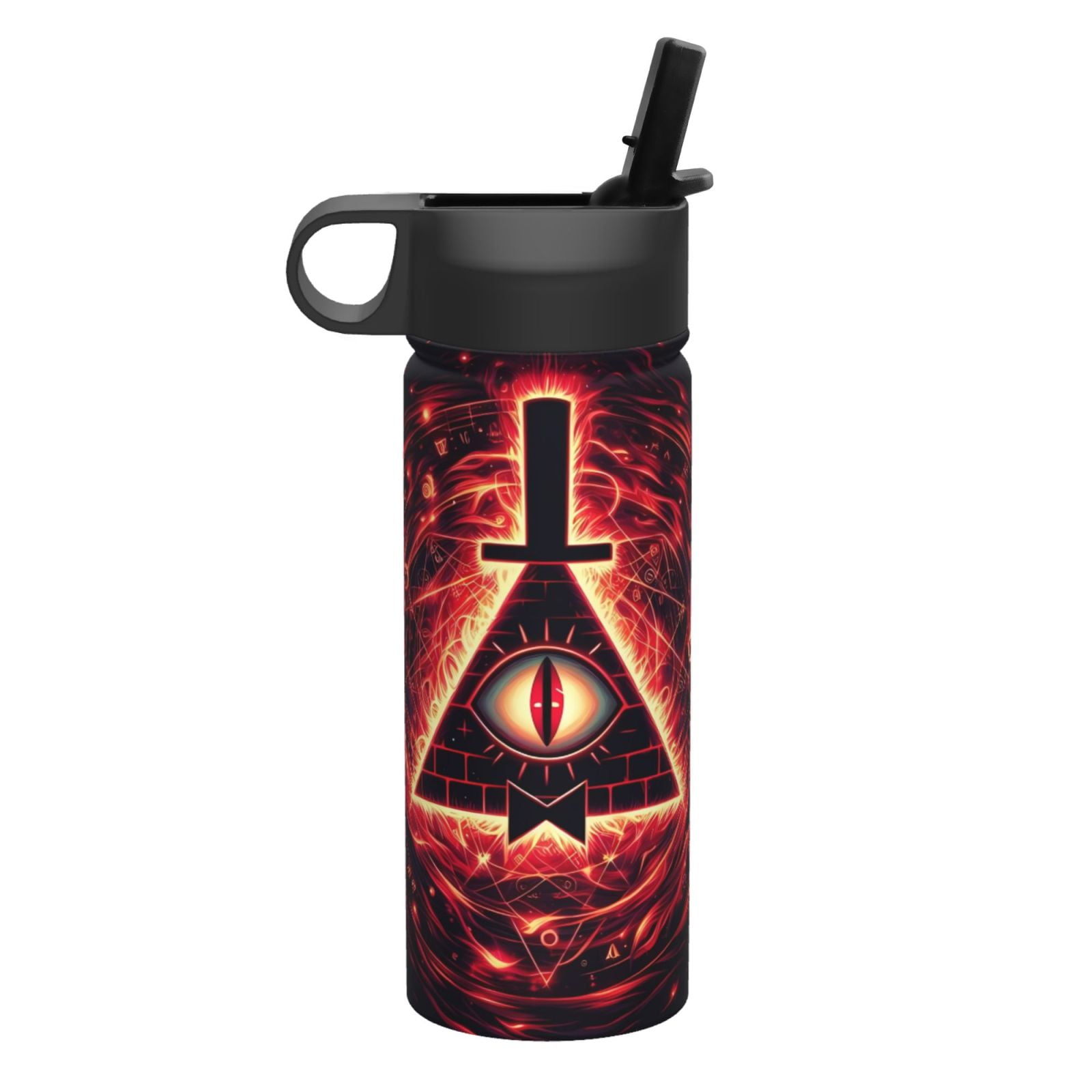 Gravity Falls Bill Cipher 18 Oz Kids Insulated Water Bottle With Straw ...