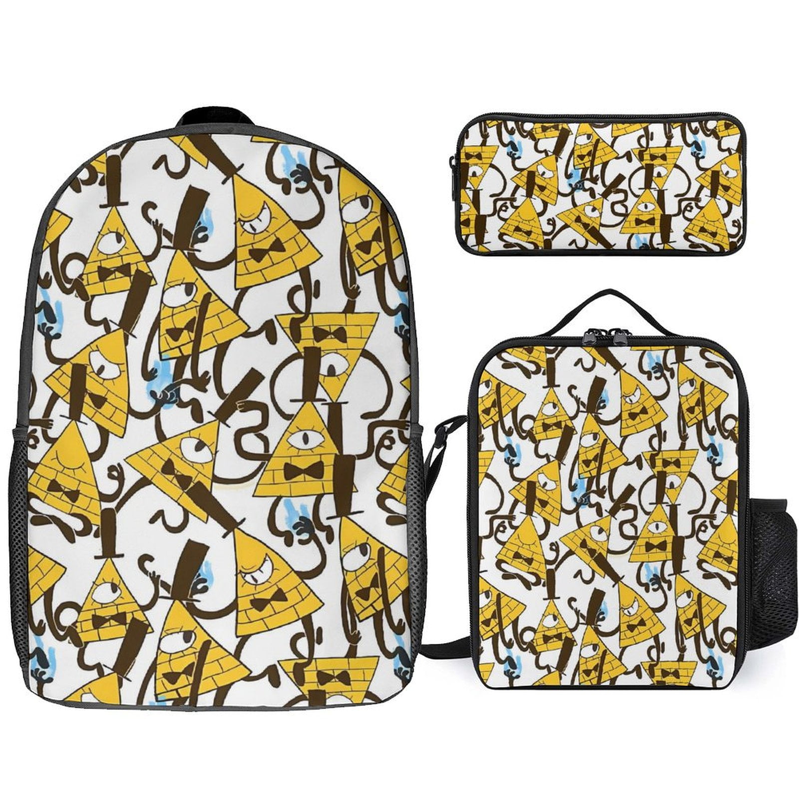 Gravity Falls Bill Cipher 3 Piece Backpack Set with Lunch Bag Pencil ...