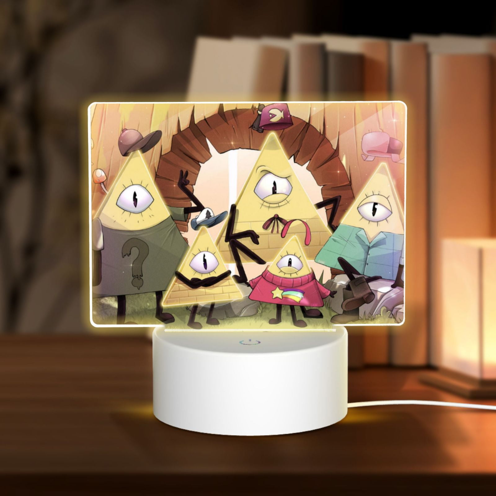 Gravity Falls Bill Cipher Animation Rectangular Acrylic Night Light USB ...