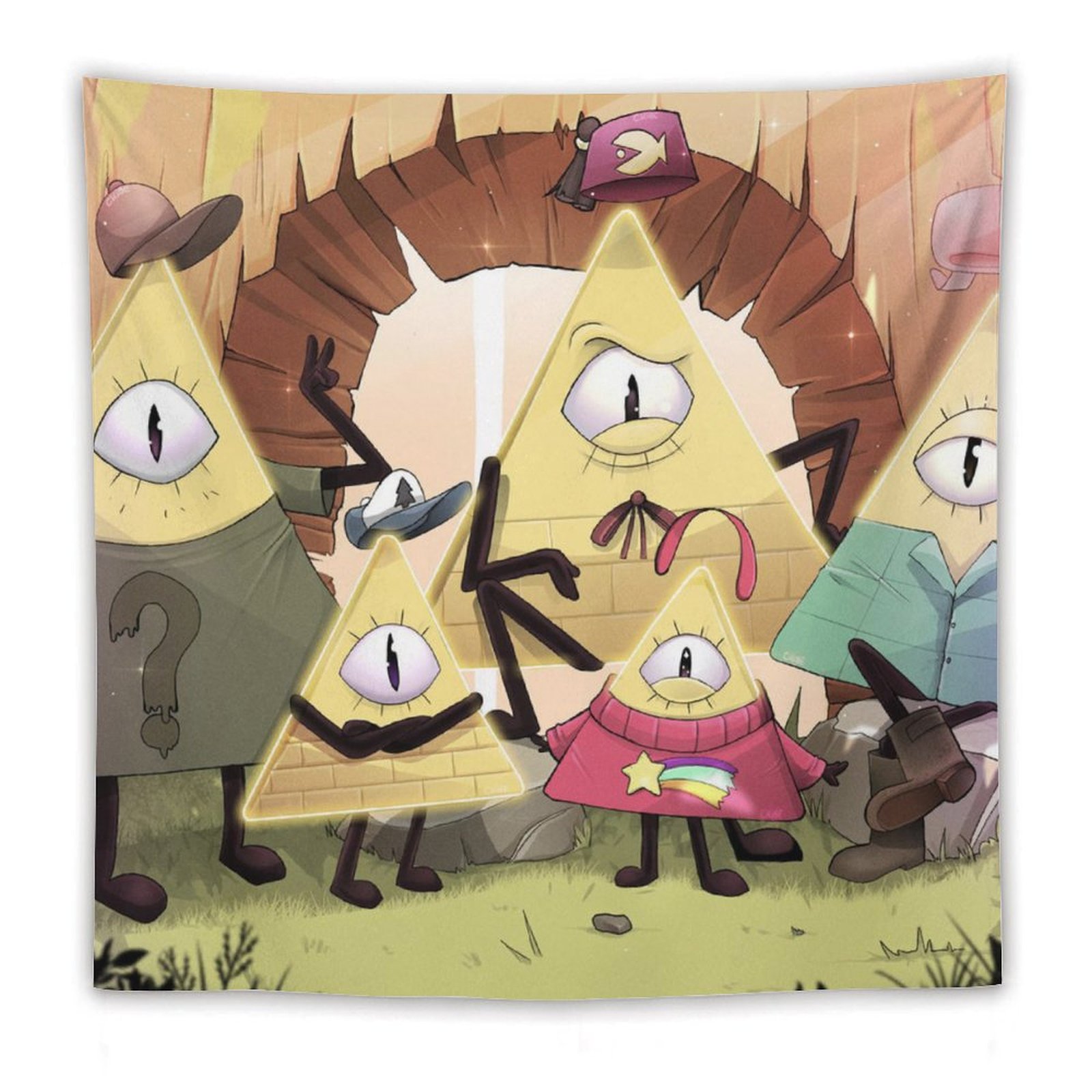 Gravity Falls Bill Cipher Animation Tapestry Luxury Wall Hanging ...