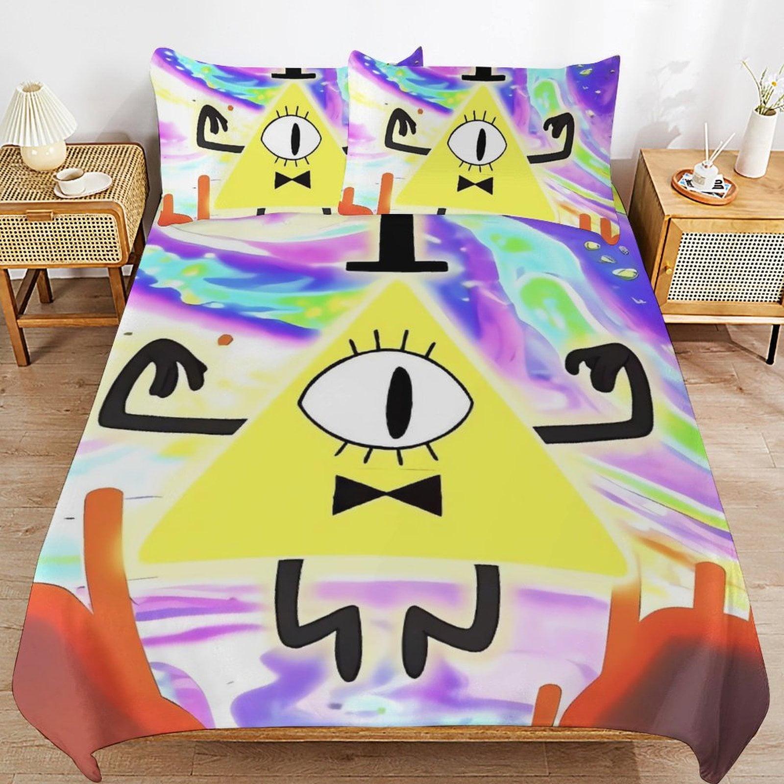 Gravity Falls Bill Cipher Bed Duvet Cover Microfiber Bedding Sets 3D ...