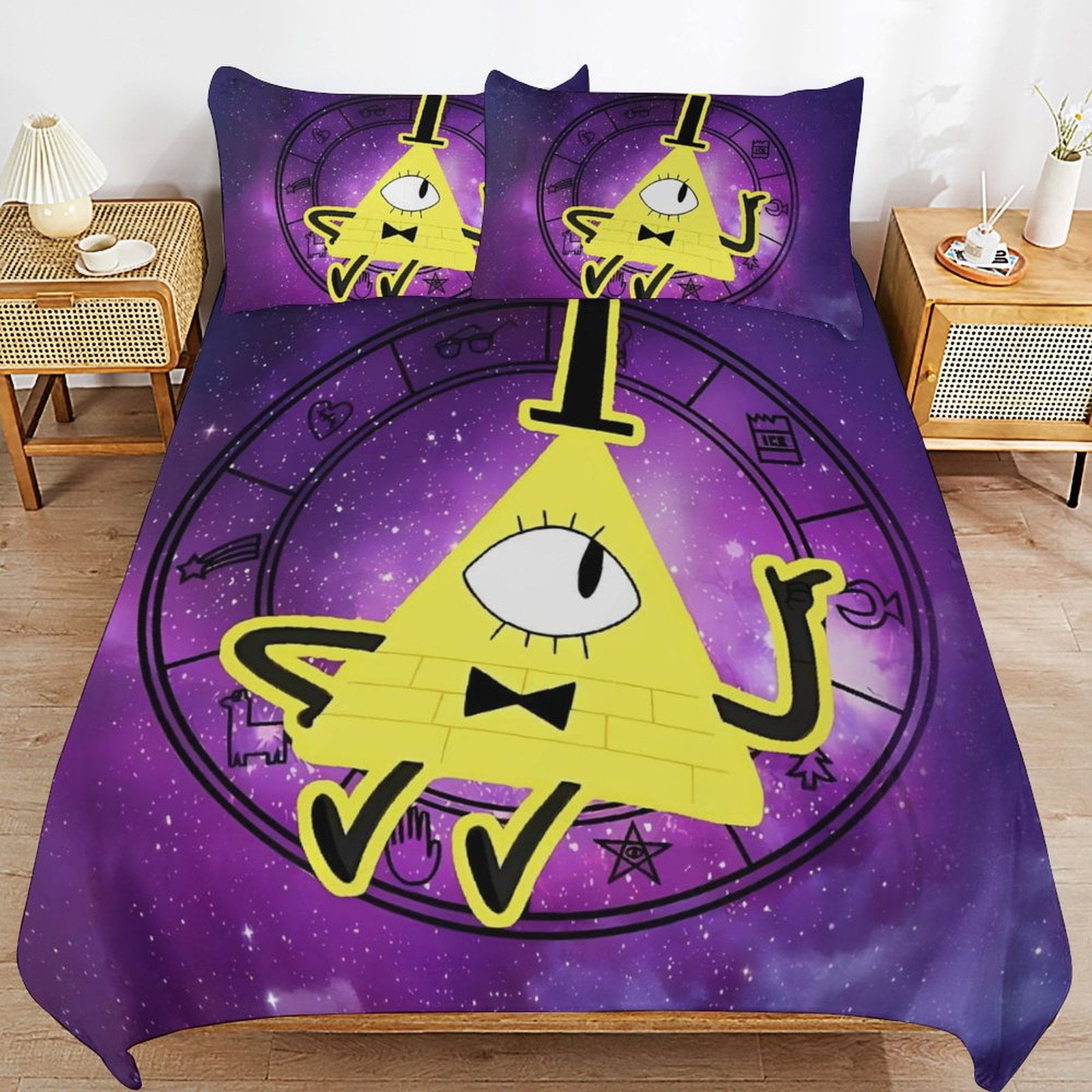 Gravity Falls Bill Cipher Bed Duvet Cover Microfiber Bedding Sets 3D ...