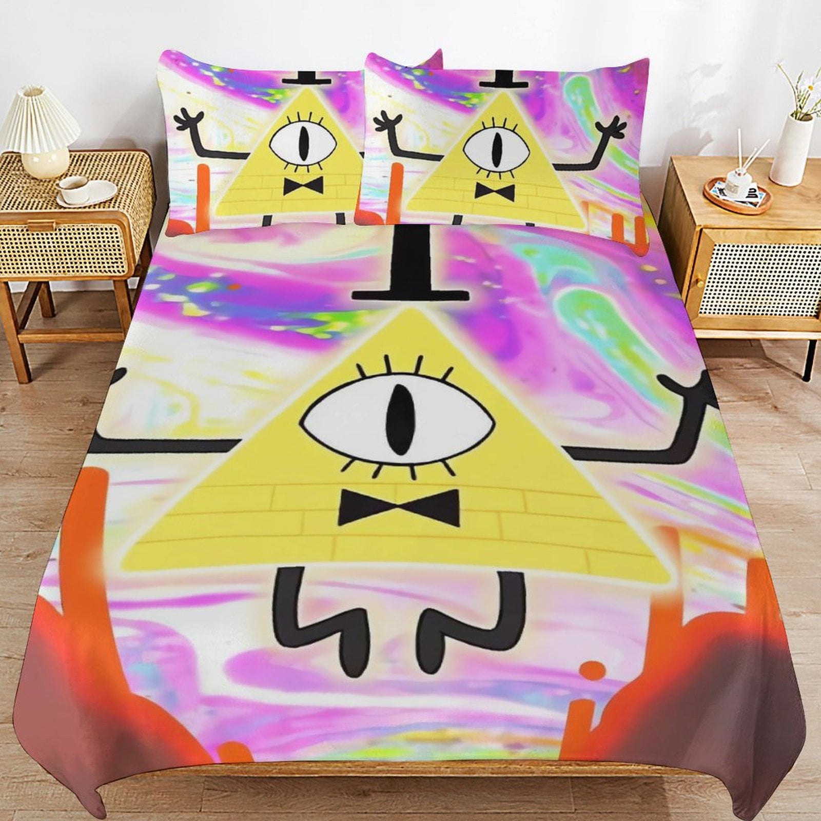 Gravity Falls Bill Cipher Bed Duvet Cover Microfiber Bedding Sets 3D ...