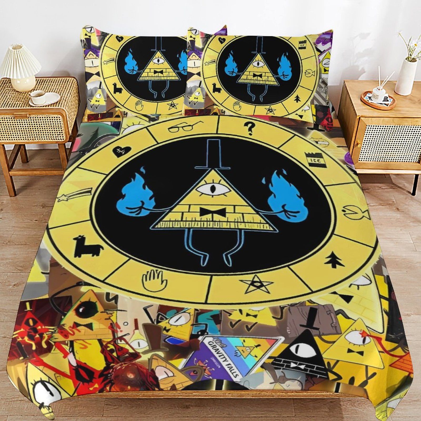 Gravity Falls Bill Cipher Bed Duvet Cover Microfiber Bedding Sets 3D ...
