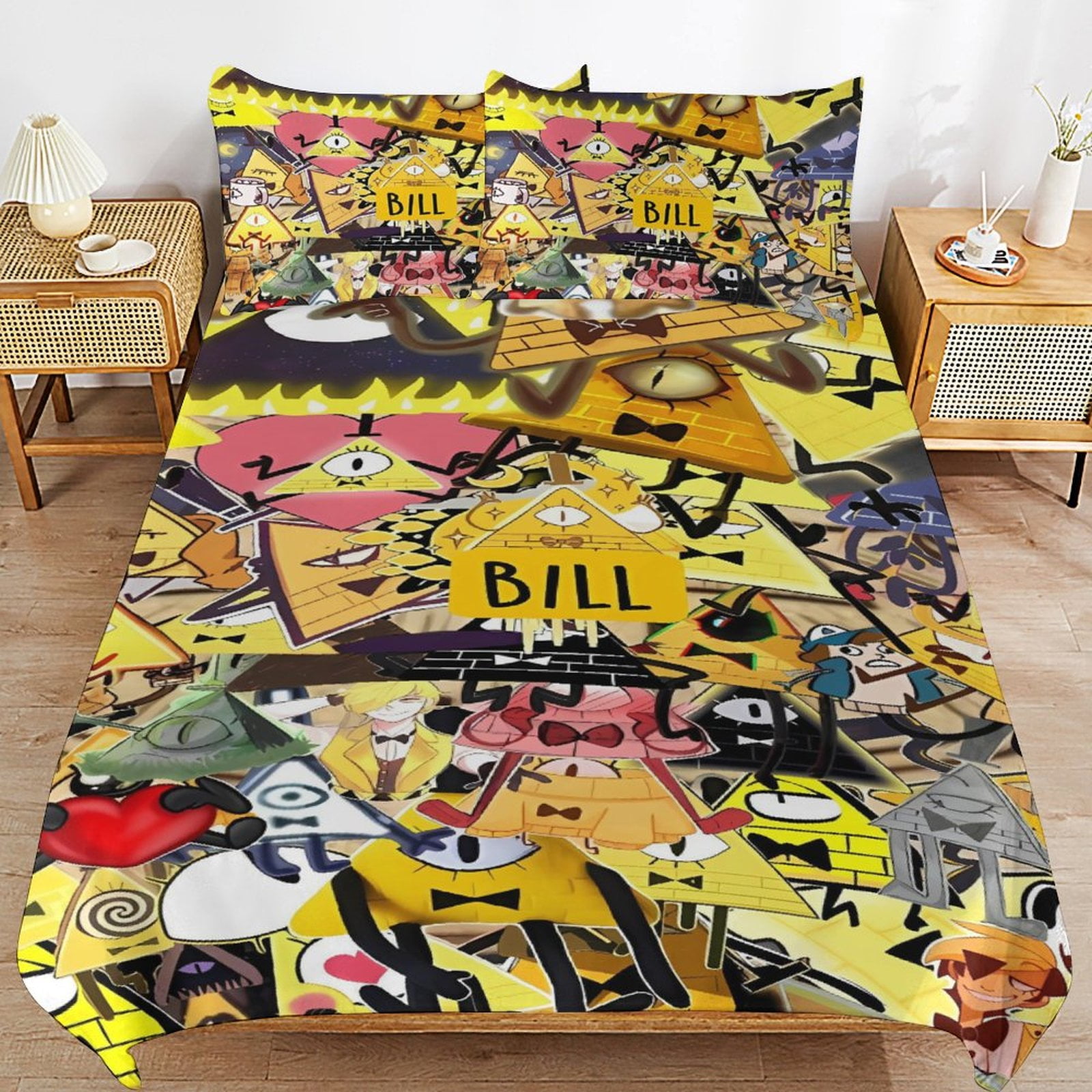 Gravity Falls Bill Cipher Bed Duvet Cover Microfiber Bedding Sets 3D ...