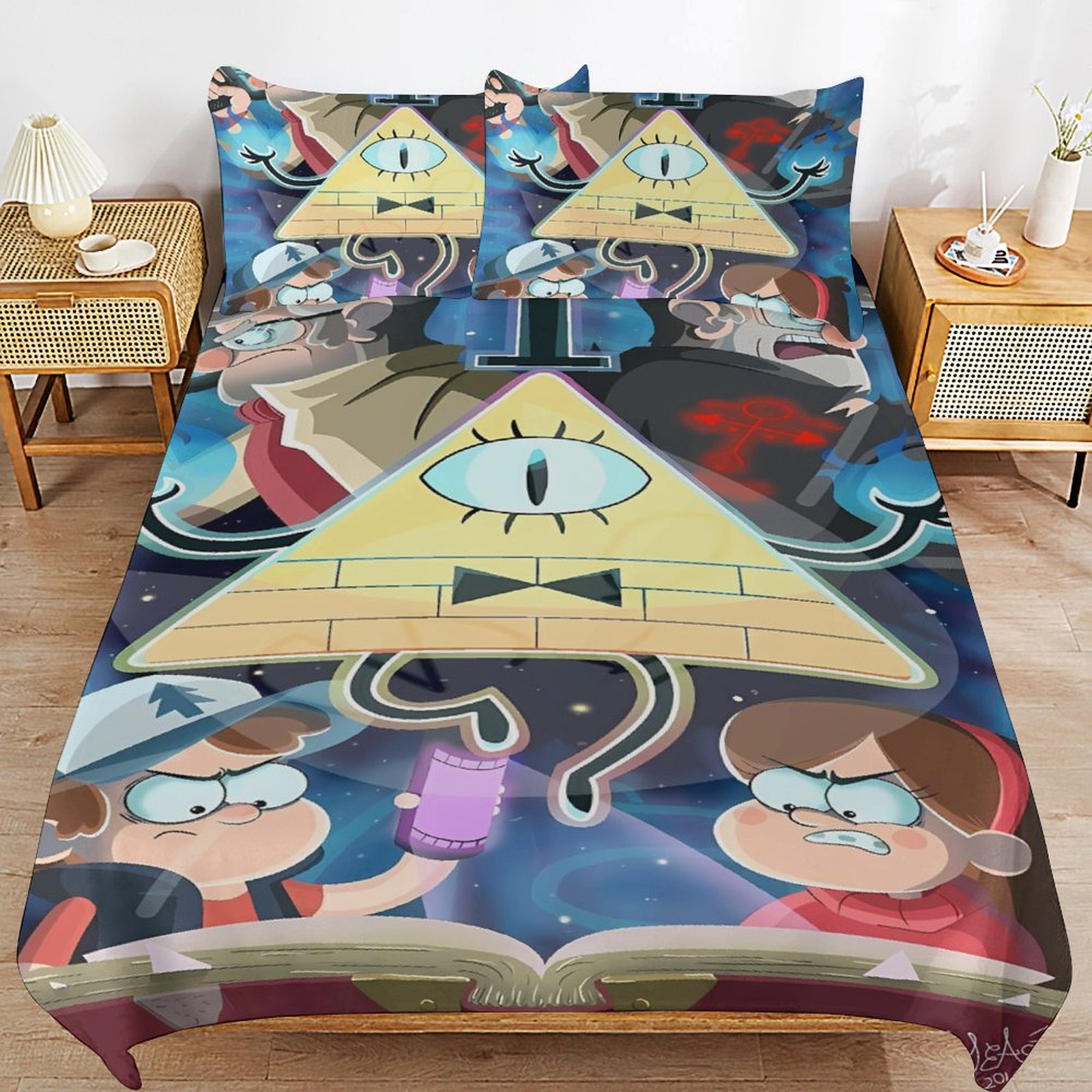 Gravity Falls Bill Cipher Bed Duvet Cover Microfiber Bedding Sets 3D ...