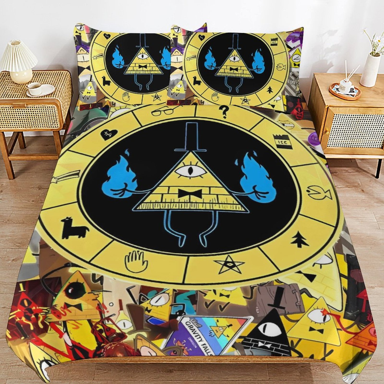Gravity Falls Bill Cipher Bed Duvet Cover Microfiber Bedding Sets 3D ...