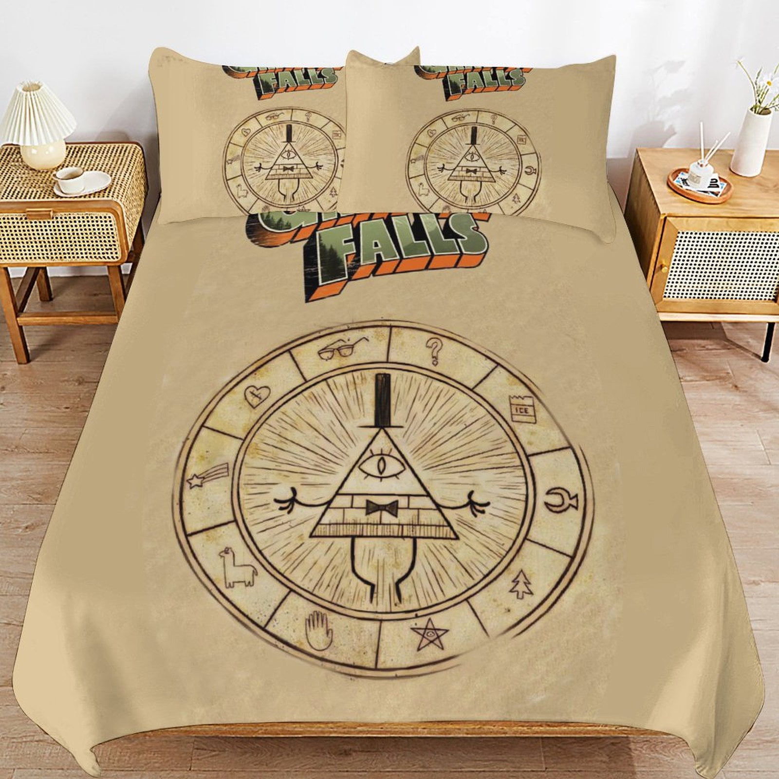 Gravity Falls Bill Cipher Bed Duvet Cover Microfiber Bedding Sets 3D ...
