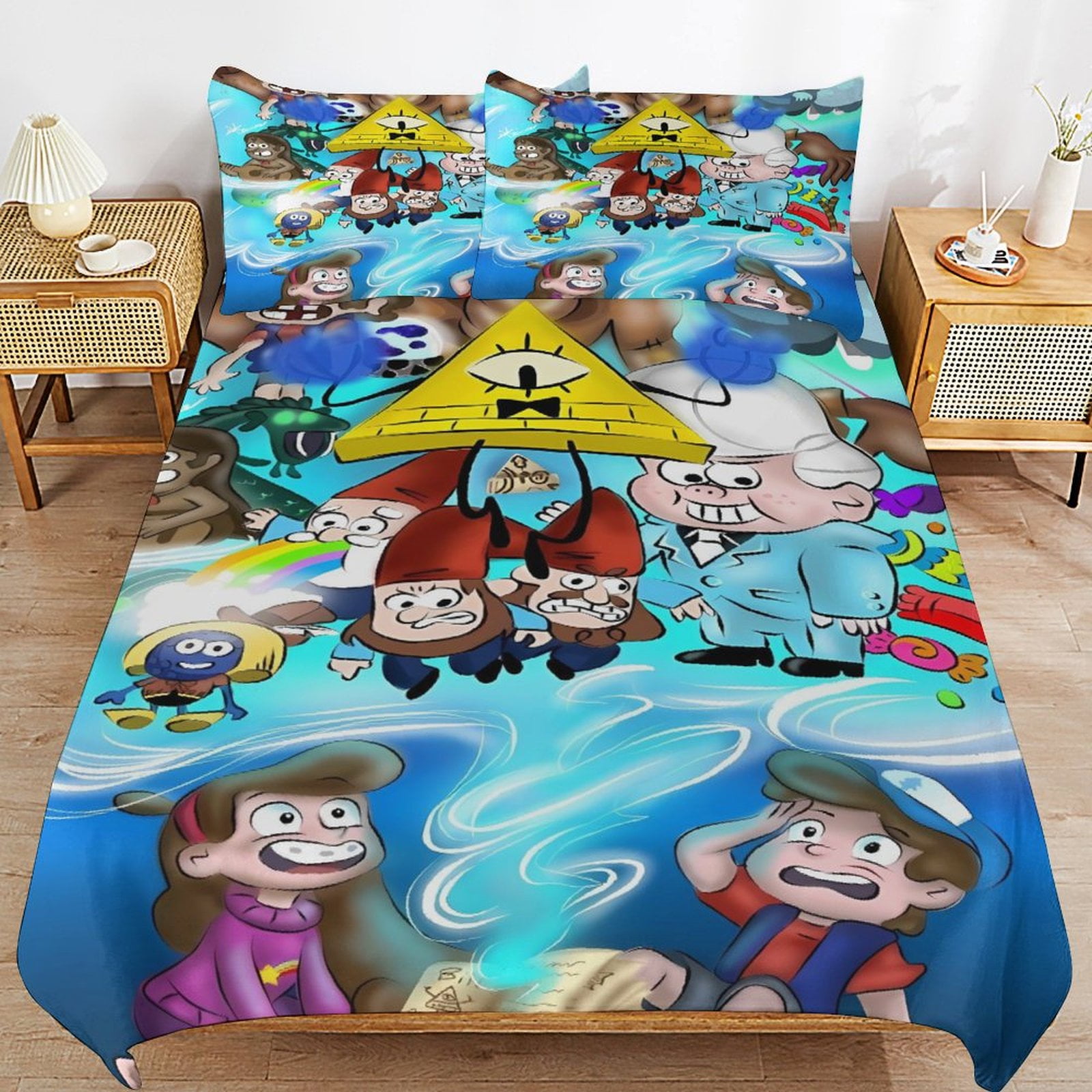 Gravity Falls Bill Cipher Bed Duvet Cover Microfiber Bedding Sets 3D ...