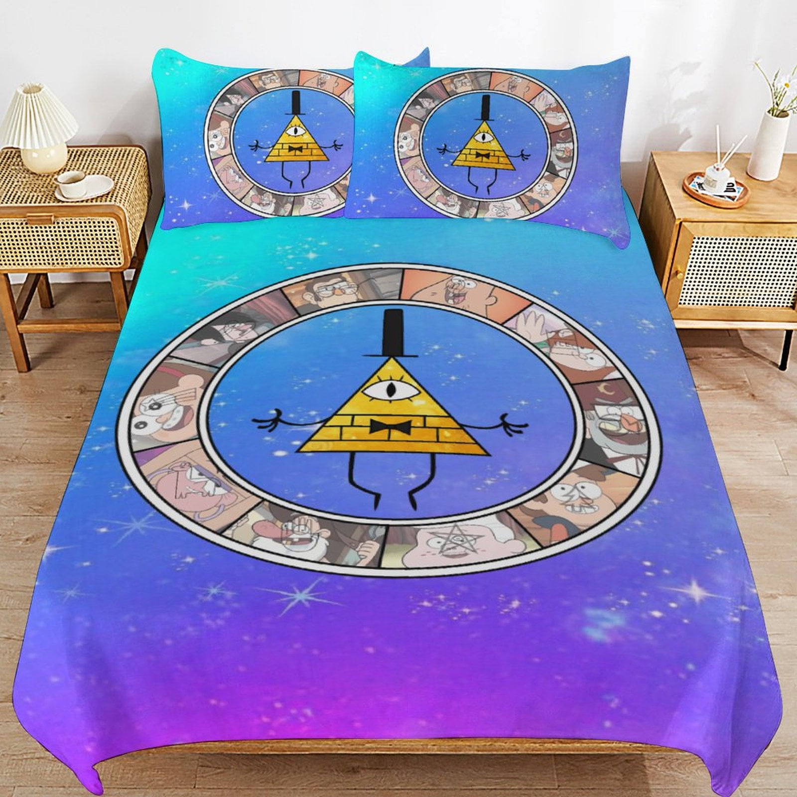 Gravity Falls Bill Cipher Bed Duvet Cover Microfiber Bedding Sets 3D ...