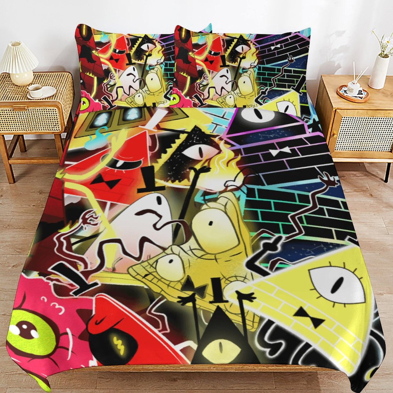 Gravity Falls Bill Cipher Bed Duvet Cover Microfiber Bedding Sets 3D ...