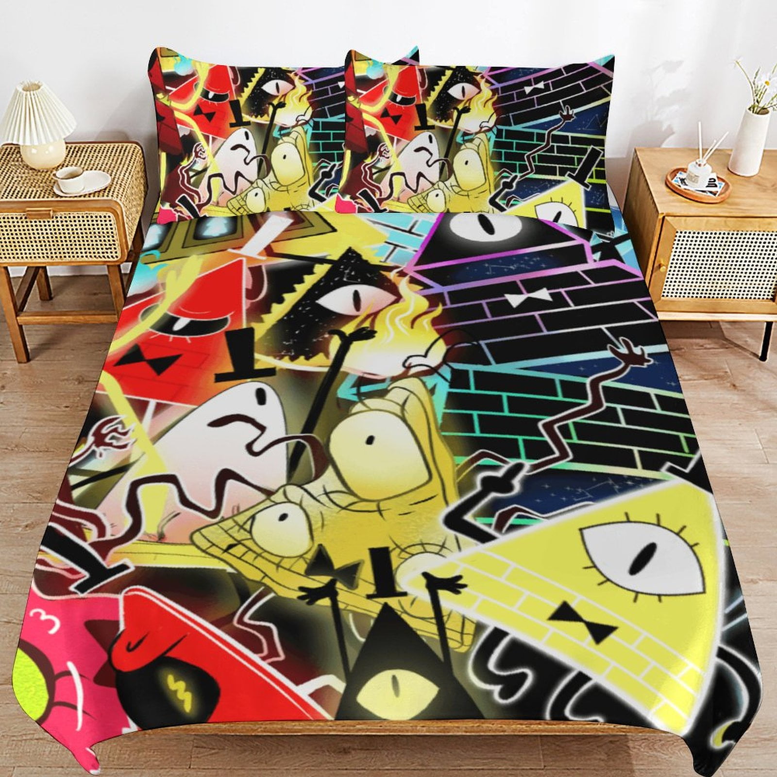Gravity Falls Bill Cipher Bed Duvet Cover Microfiber Bedding Sets 3D ...