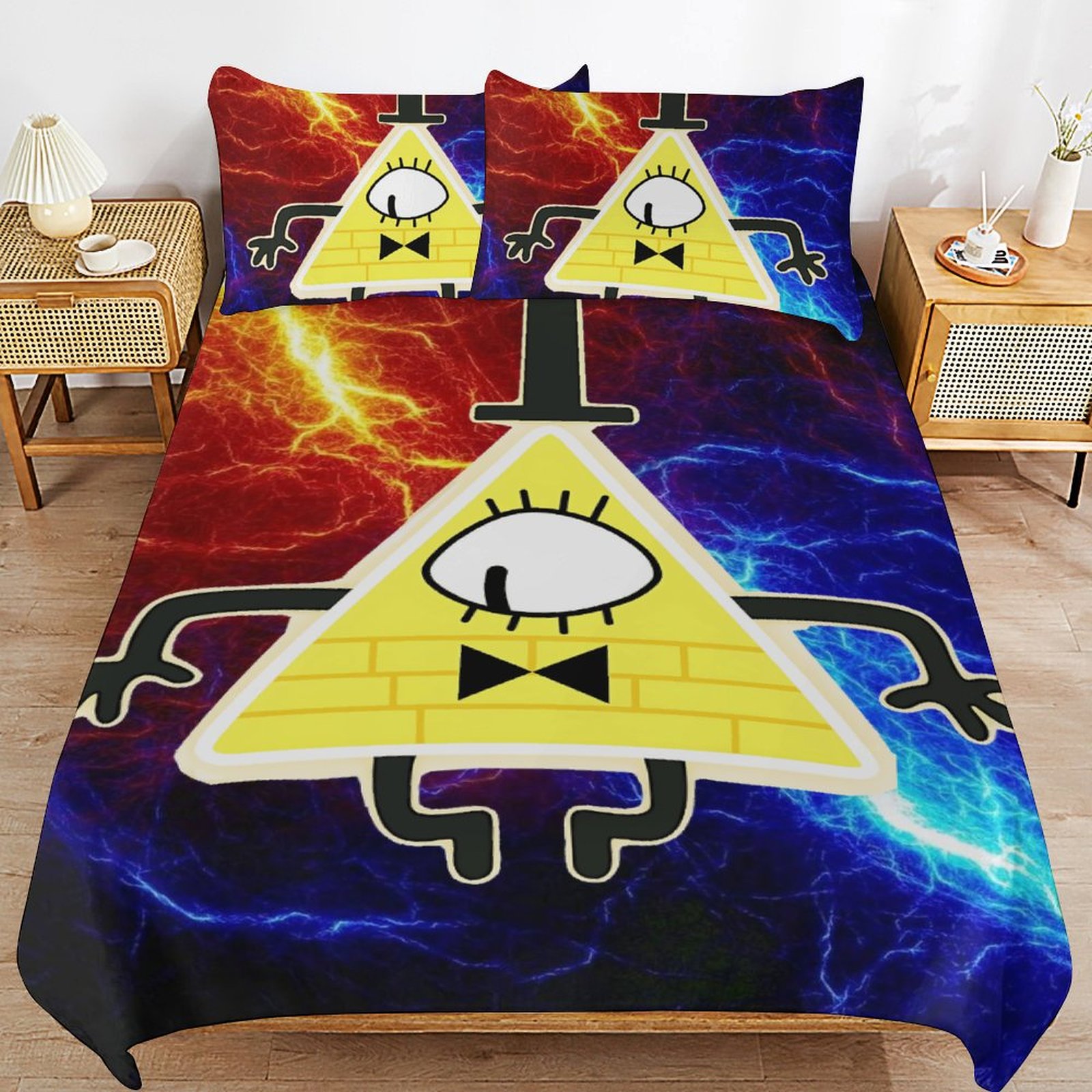 Gravity Falls Bill Cipher Bed Duvet Cover Microfiber Bedding Sets 3D ...