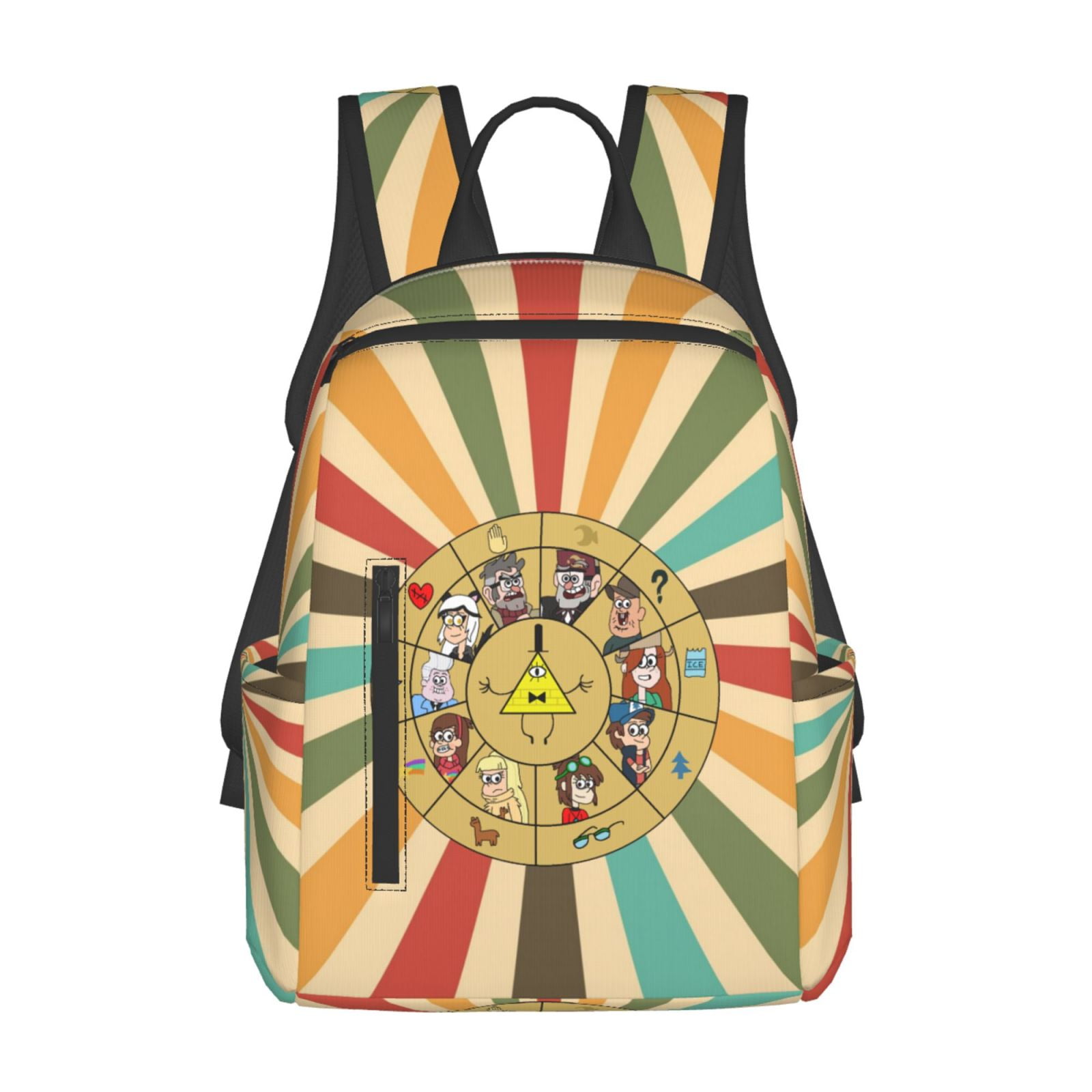 Gravity Falls Bill Cipher Cartoon Backpack Unisex Daypack Adjustable ...