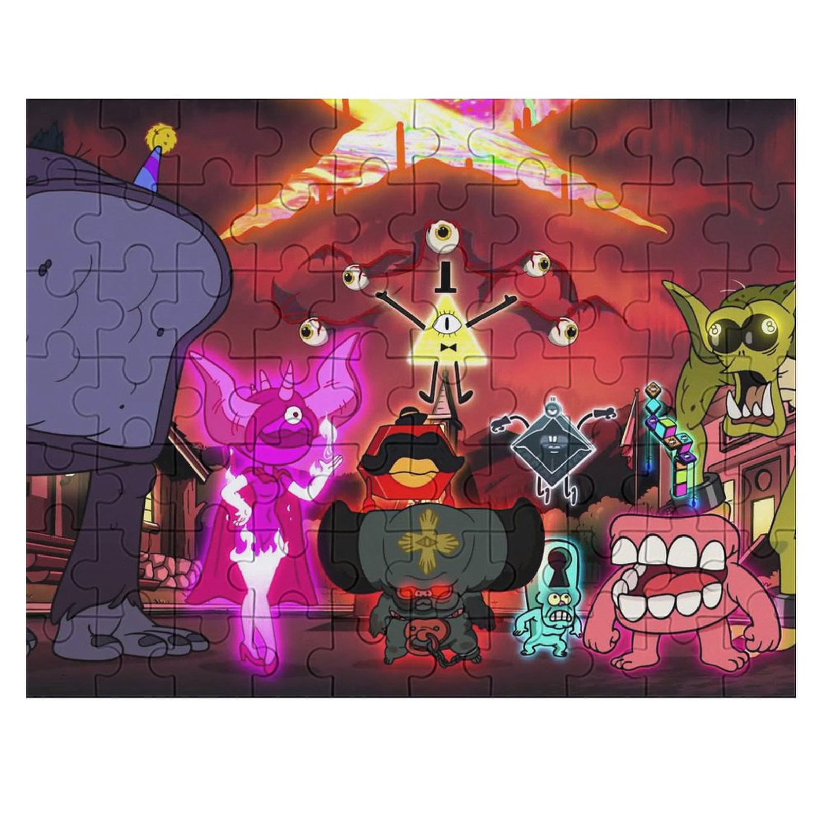 Gravity Falls Bill Cipher Cartoon Jigsaw Puzzles Interlocking Puzzles ...