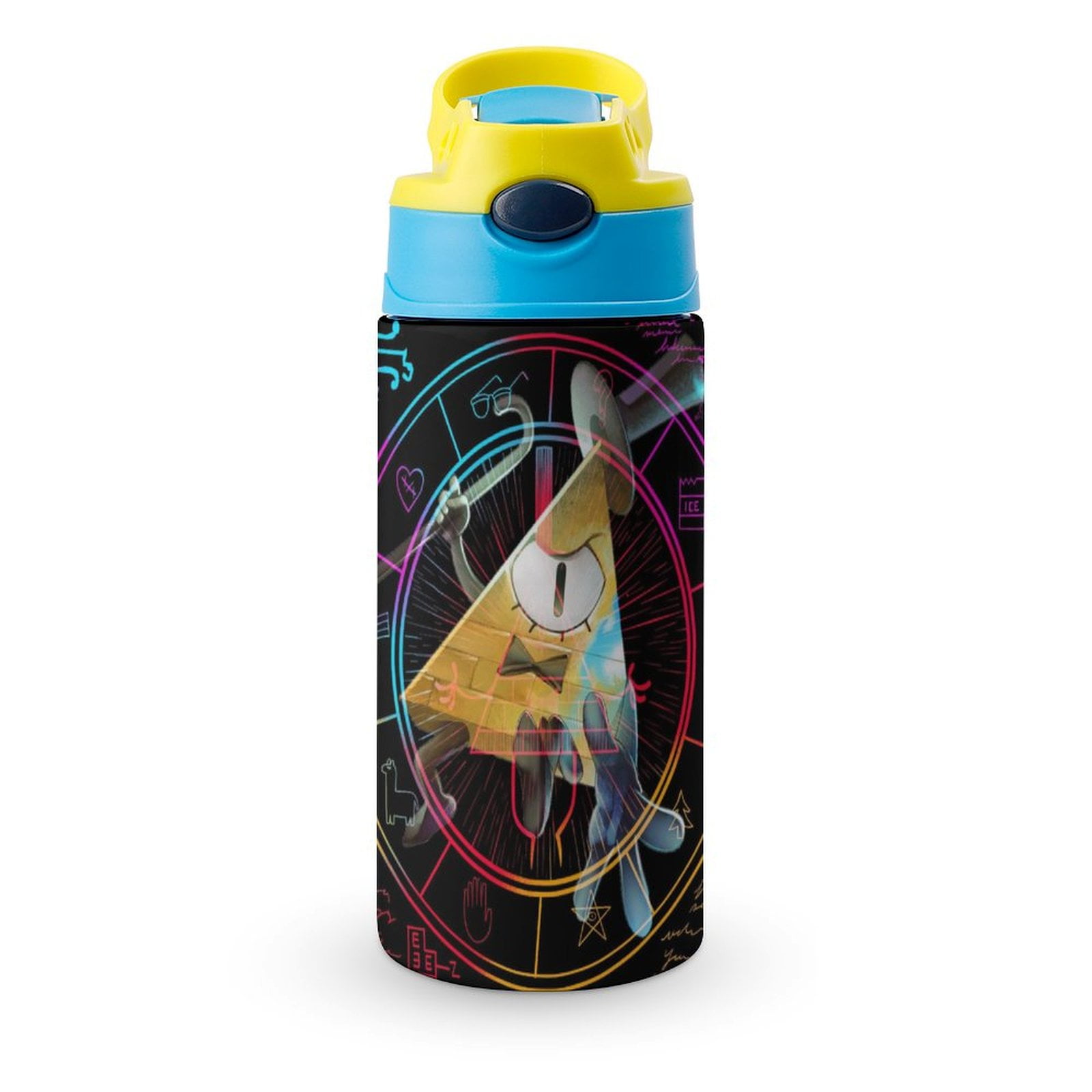 Gravity Falls Bill Cipher Children Water Bottle with Straw Vacuum ...