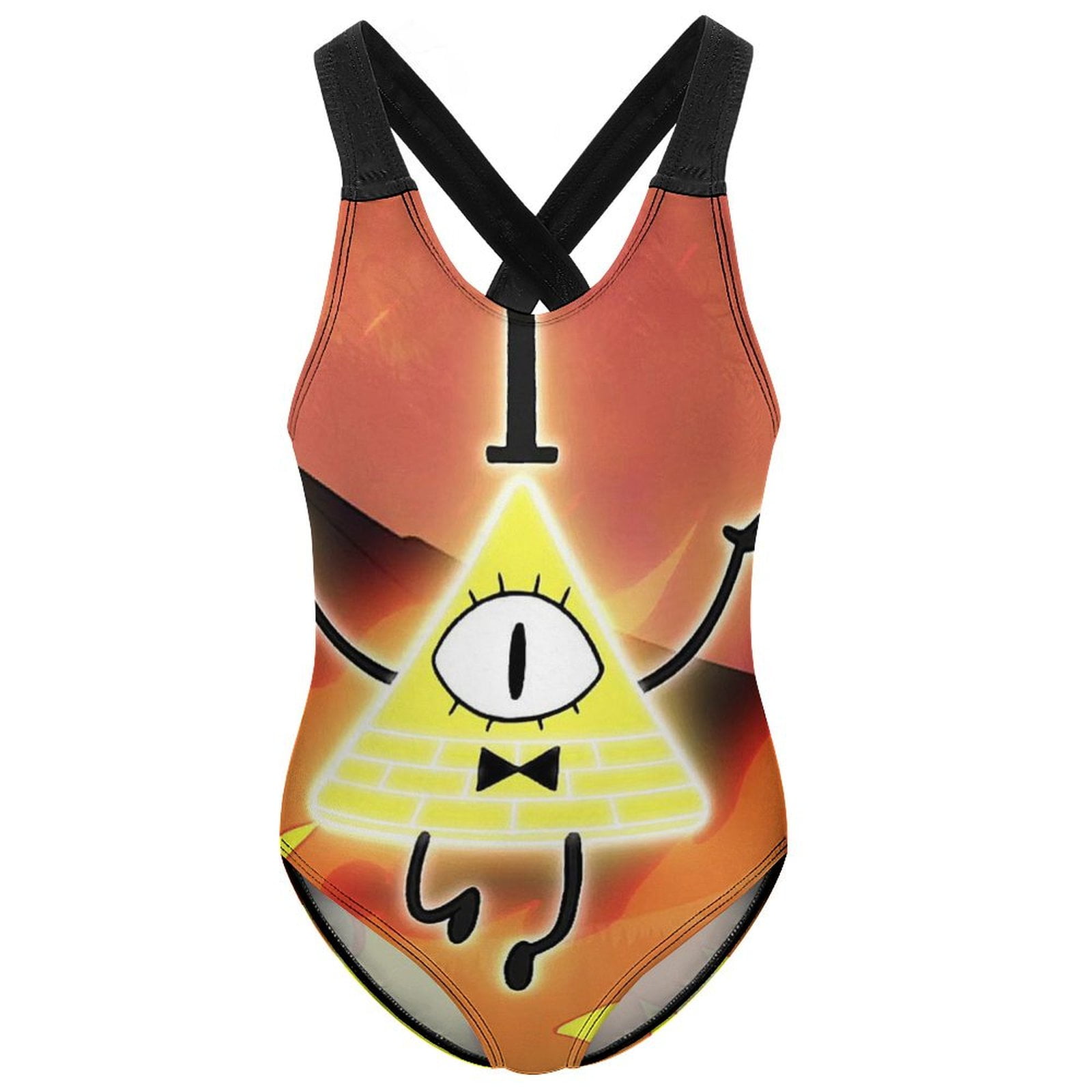 Gravity Falls Bill Cipher Cute Children's One-piece Swimsuit Summer ...