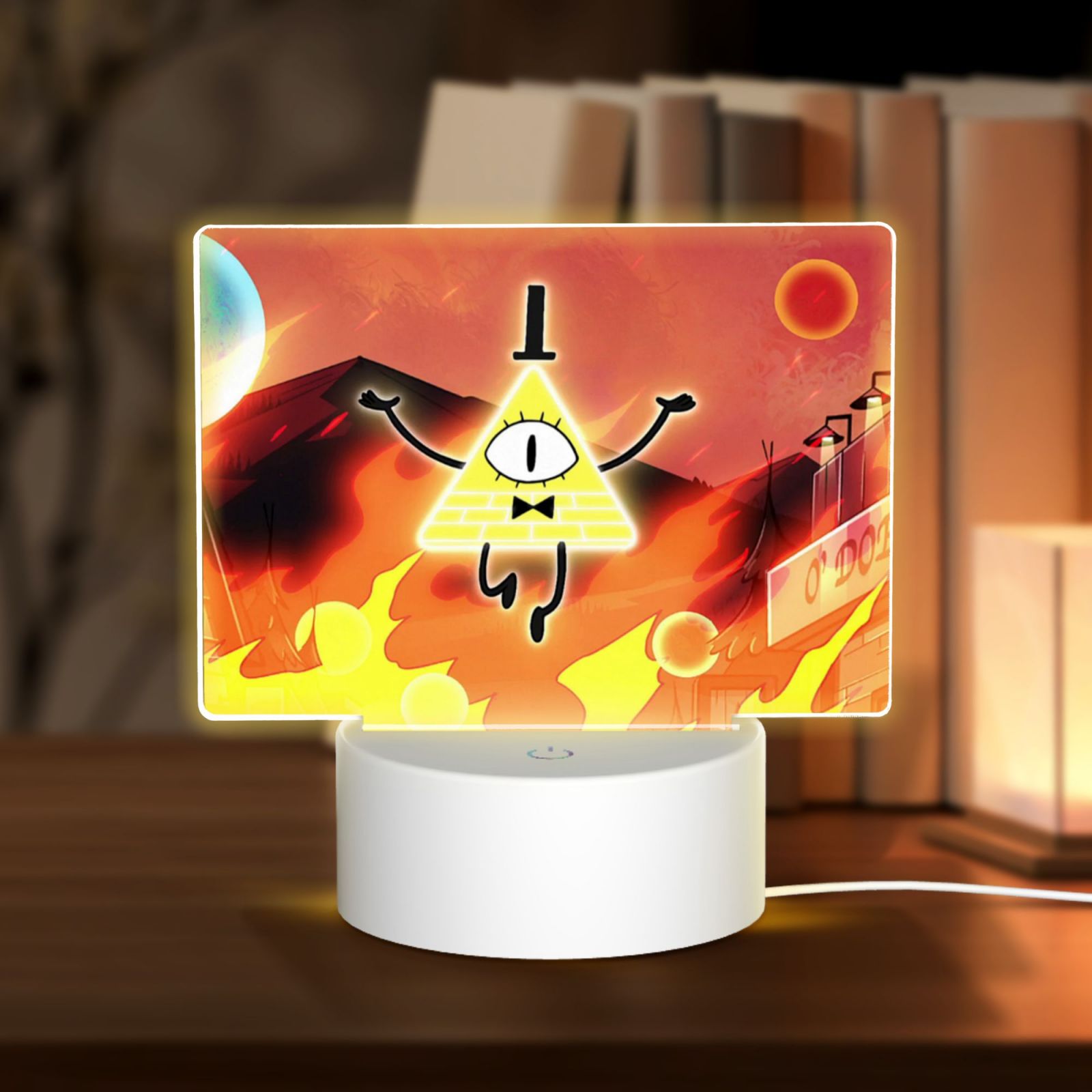 Gravity Falls Bill Cipher Cute Rectangular Acrylic Night Light USB ...