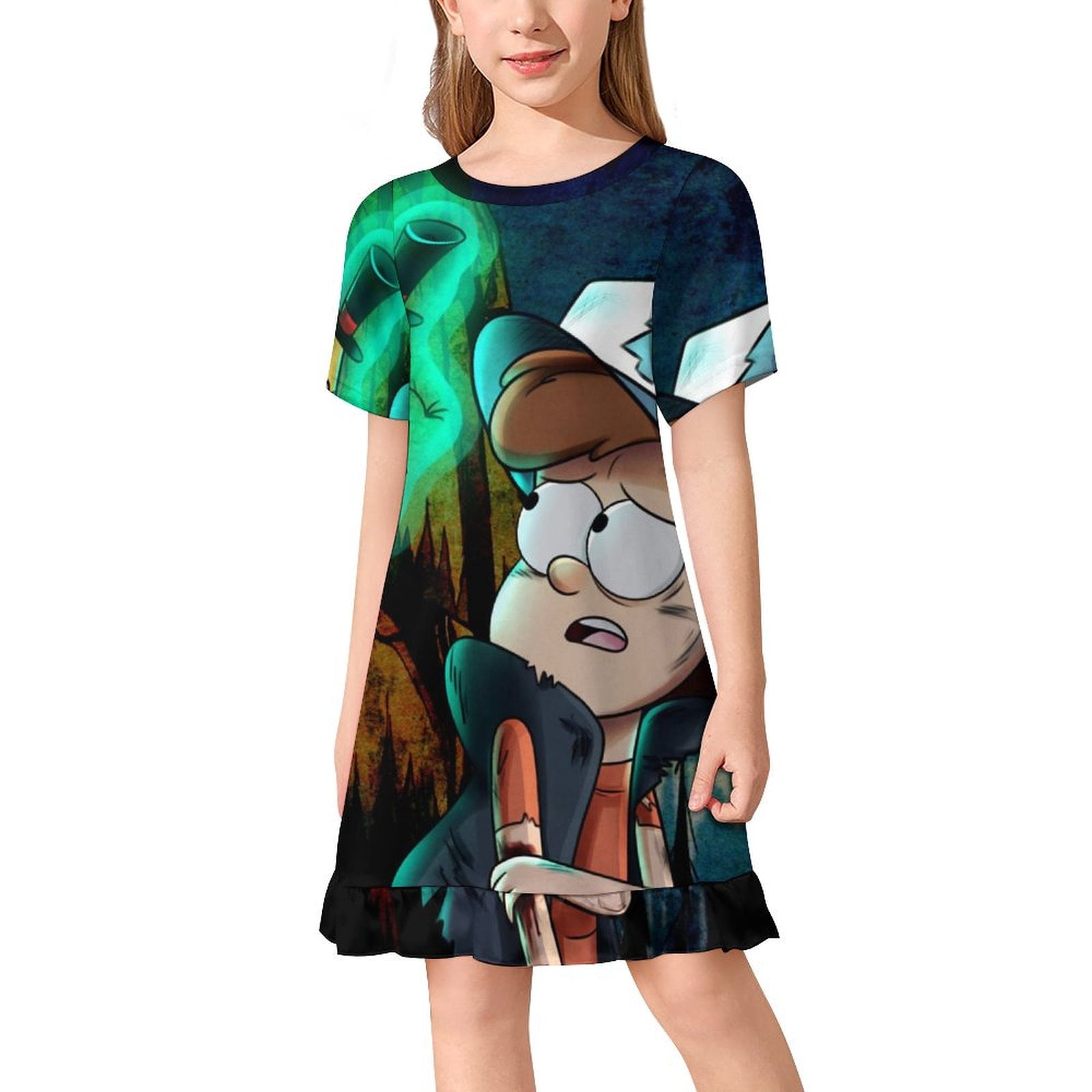 Gravity Falls Bill Cipher Dipper Children's Short Sleeved Dress 3D ...