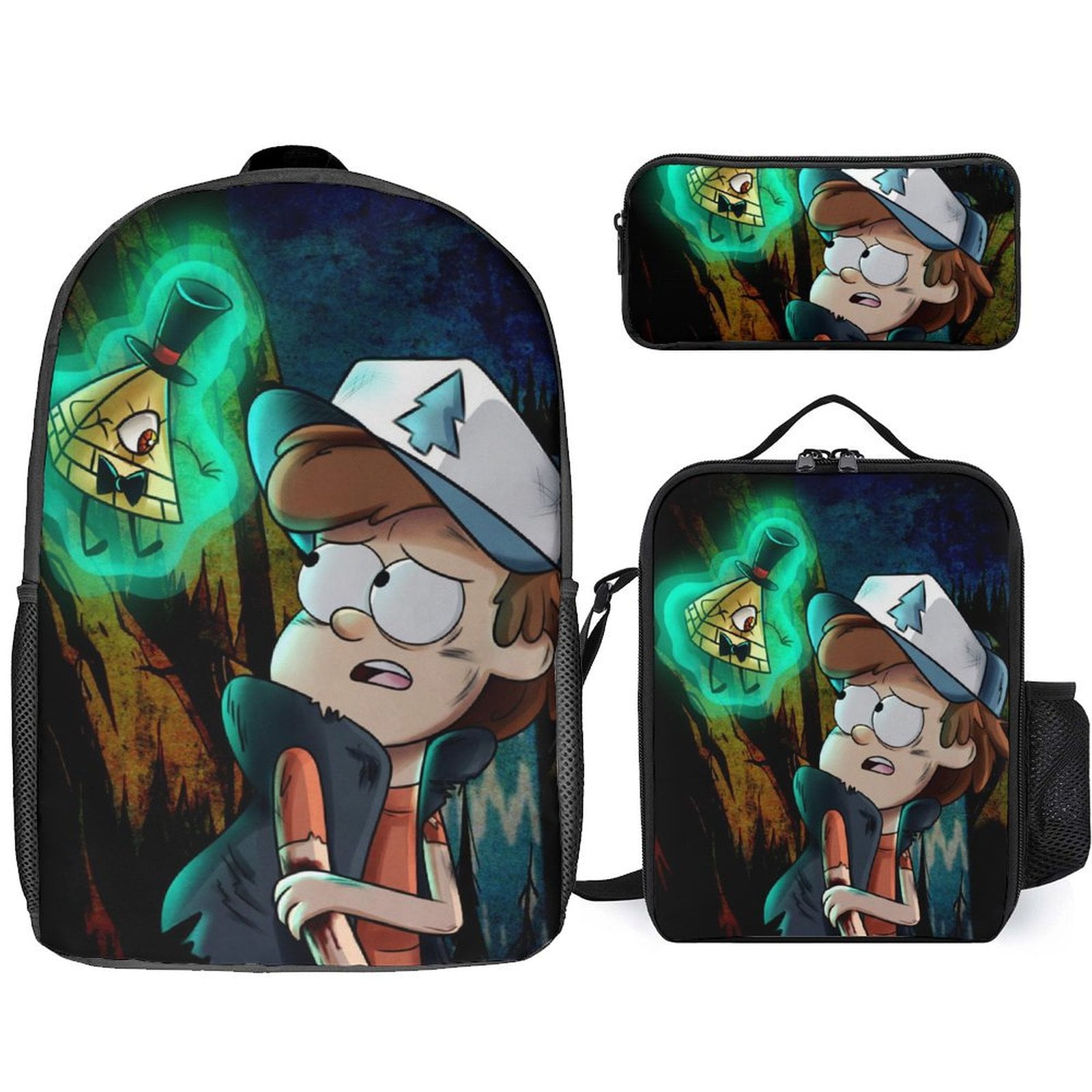 Gravity Falls Bill Cipher Dipper Schoolbag With Lunch Bag Pencil Case ...