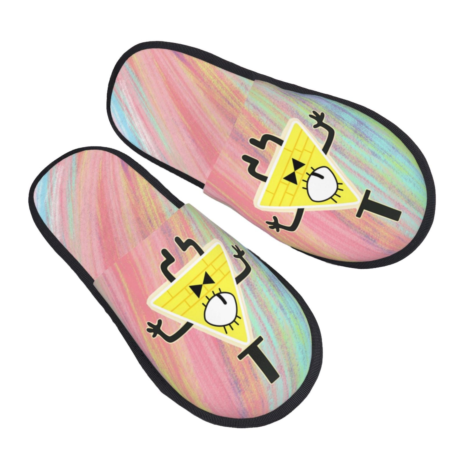 Gravity Falls Bill Cipher Furry Slippers For Men Women Fuzzy House ...