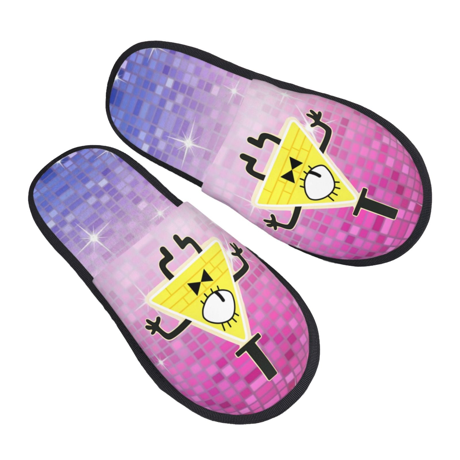 Gravity Falls Bill Cipher Furry Slippers For Men Women Fuzzy House ...