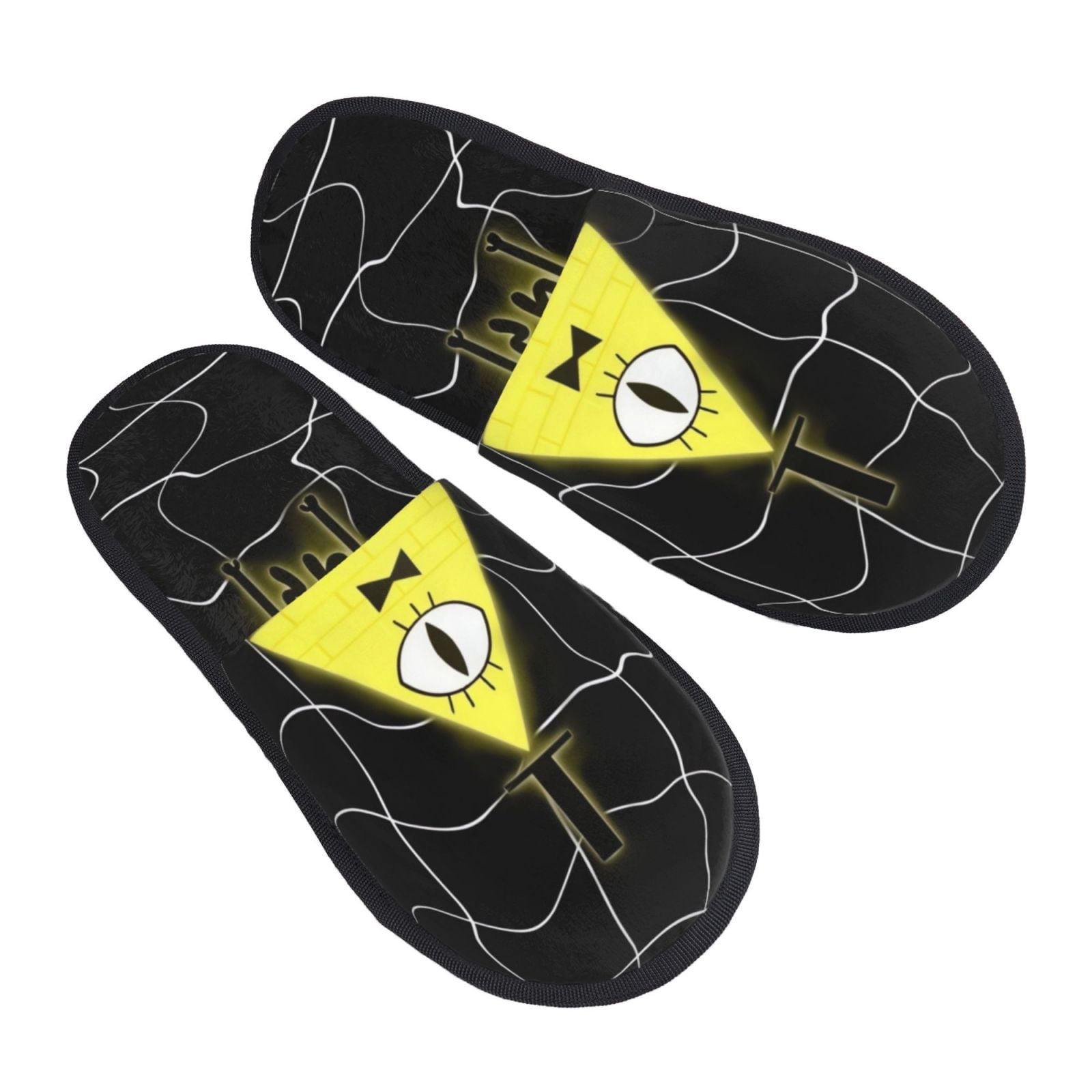 Gravity Falls Bill Cipher Furry Slippers For Men Women Fuzzy House ...