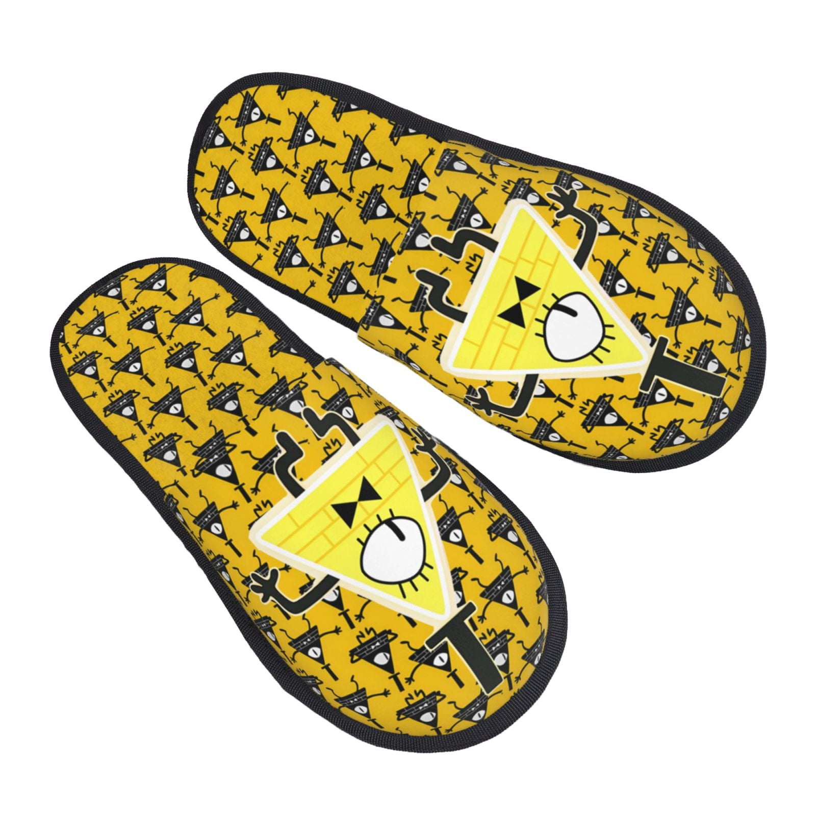 Gravity Falls Bill Cipher Furry Slippers For Men Women Fuzzy House ...