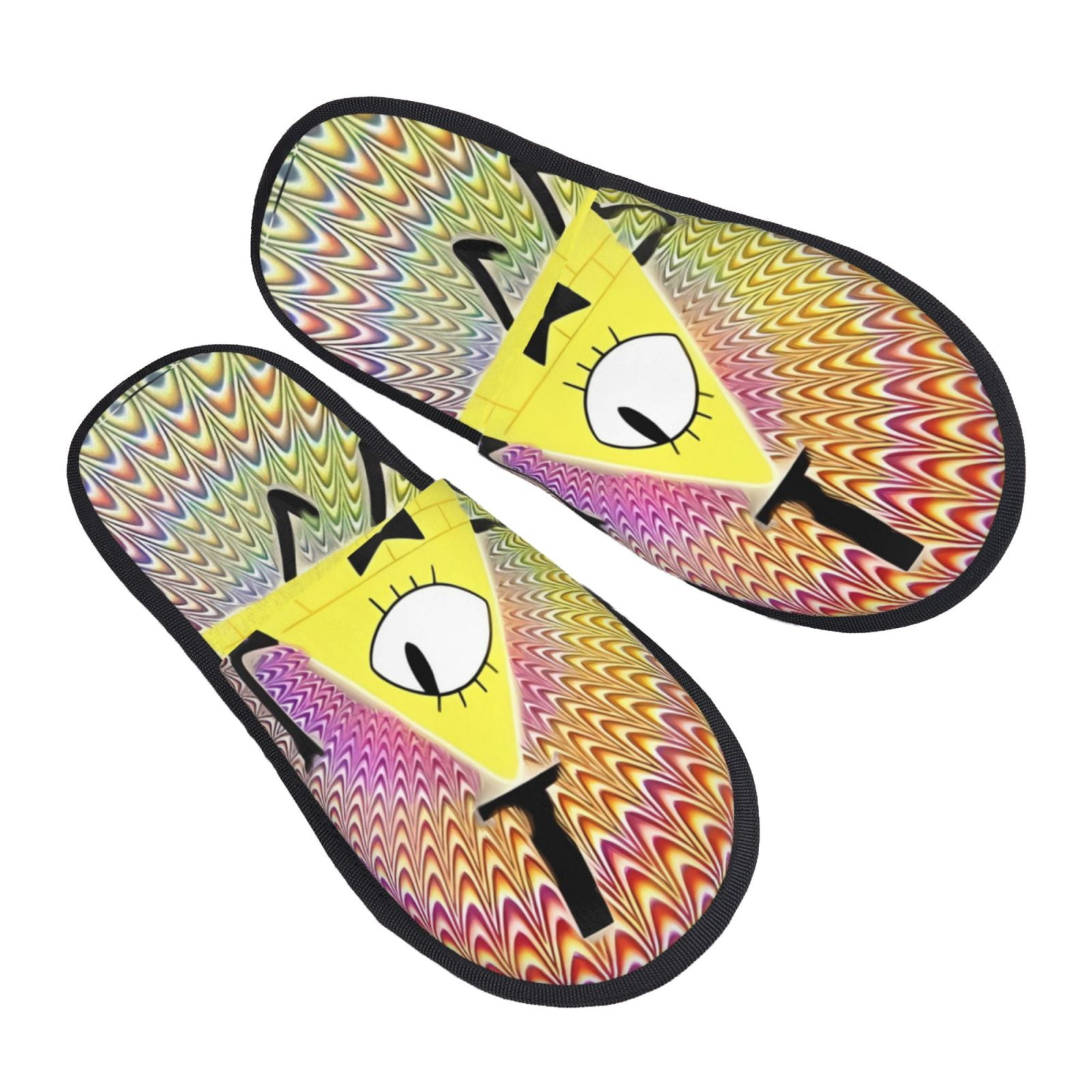 Gravity Falls Bill Cipher Furry Slippers For Men Women Fuzzy House ...