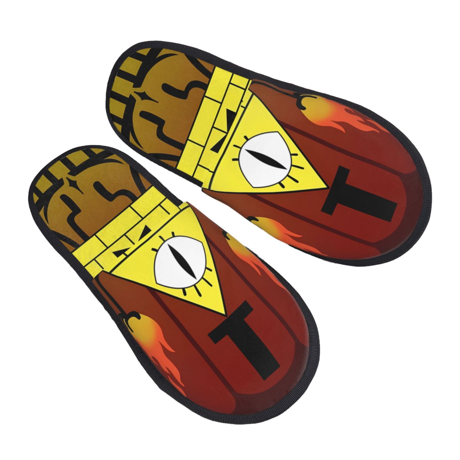 Gravity Falls Bill Cipher Furry Slippers For Men Women Fuzzy House ...