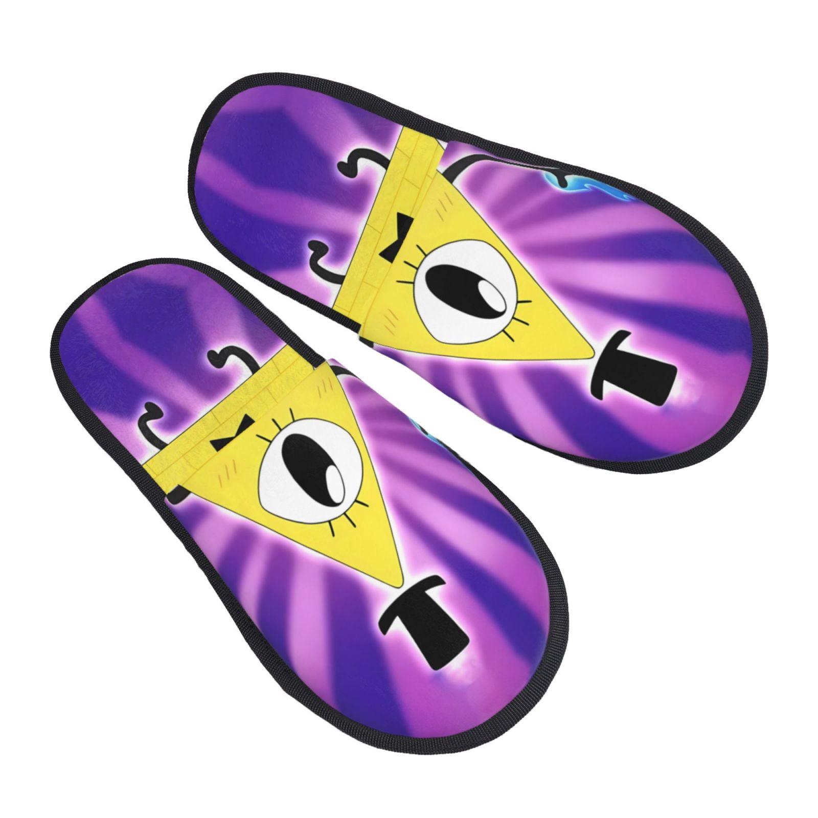 Gravity Falls Bill Cipher Furry Slippers For Men Women Fuzzy House ...