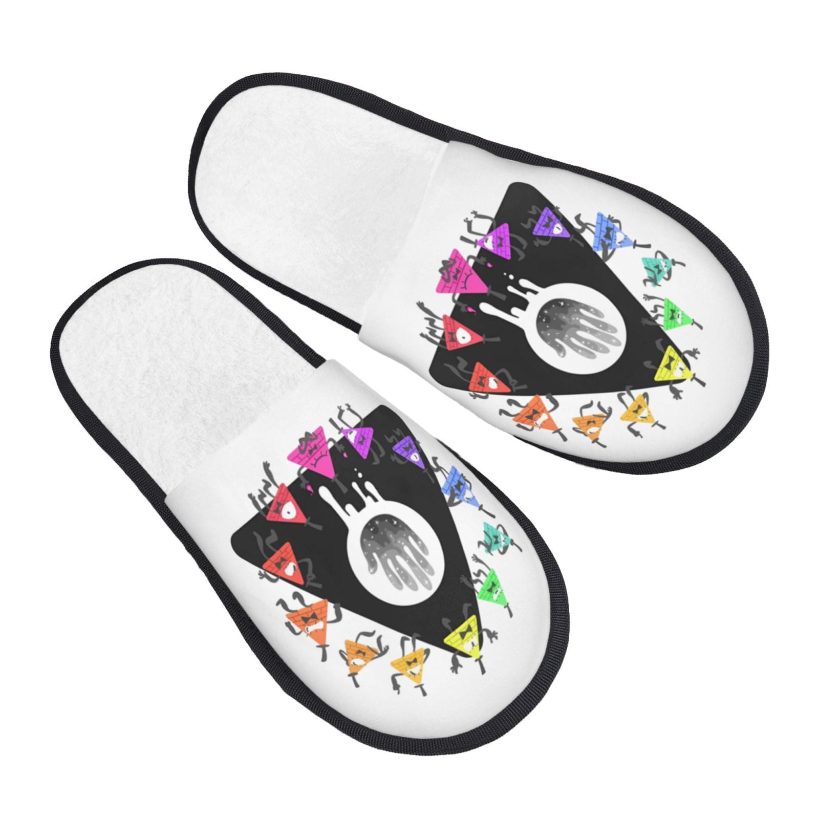 Gravity Falls Bill Cipher Furry Slippers For Men Women Fuzzy House ...