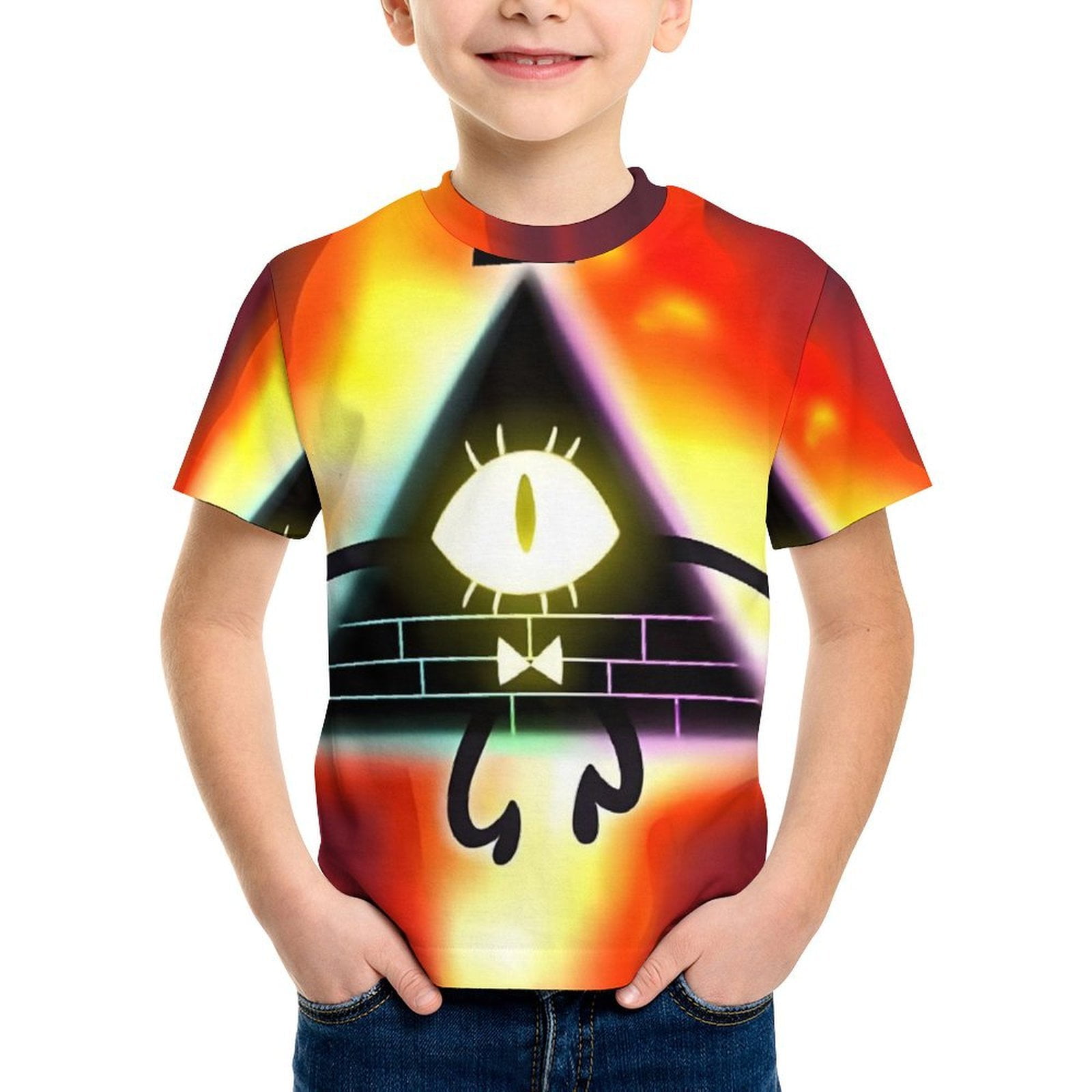 Gravity Falls-Bill Cipher Kids T-Shirt 3d Printed Graphic T-Shirts Boys And Girls Short Sleeve ...