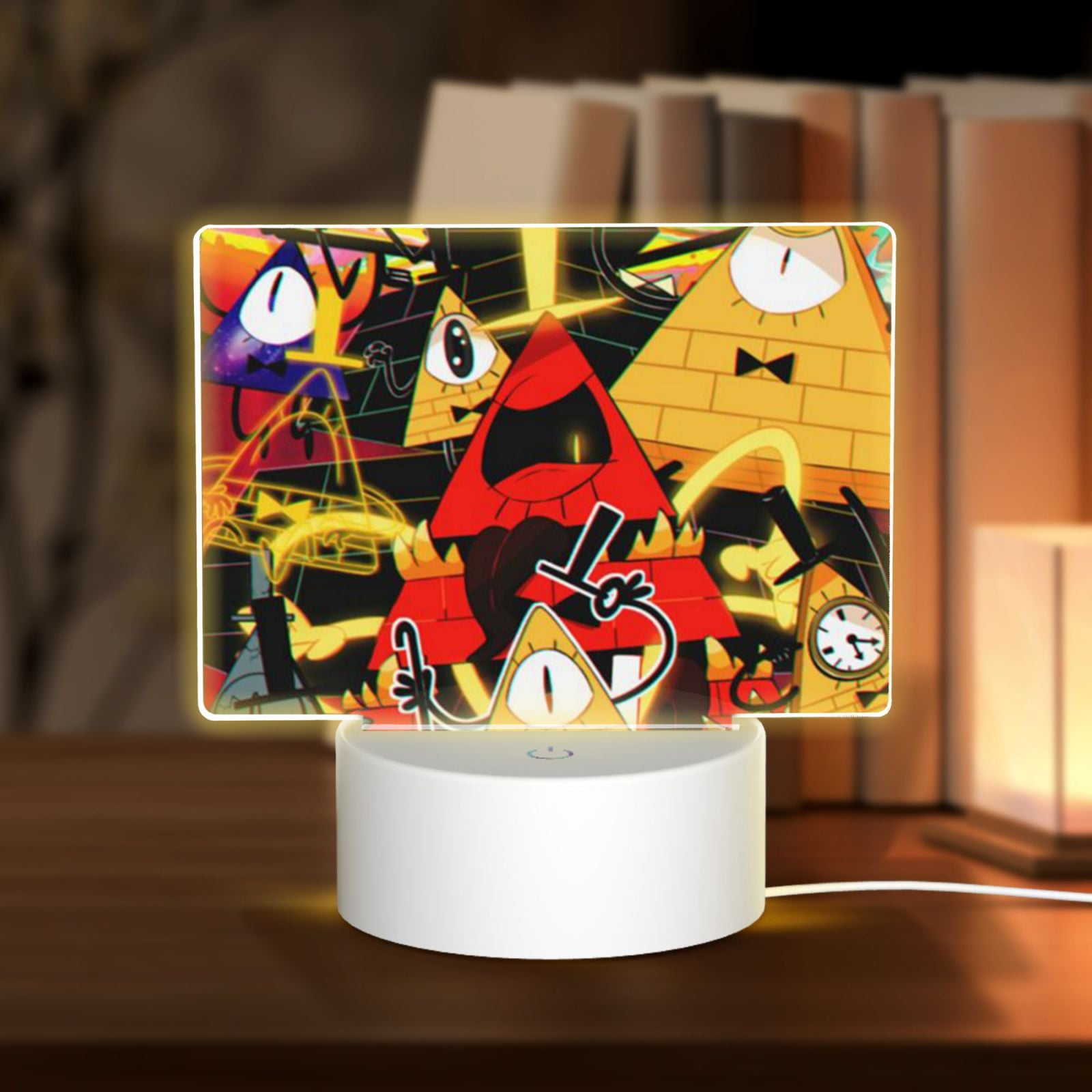 Gravity Falls Bill Cipher Pattern Rectangular Acrylic Night Light USB ...