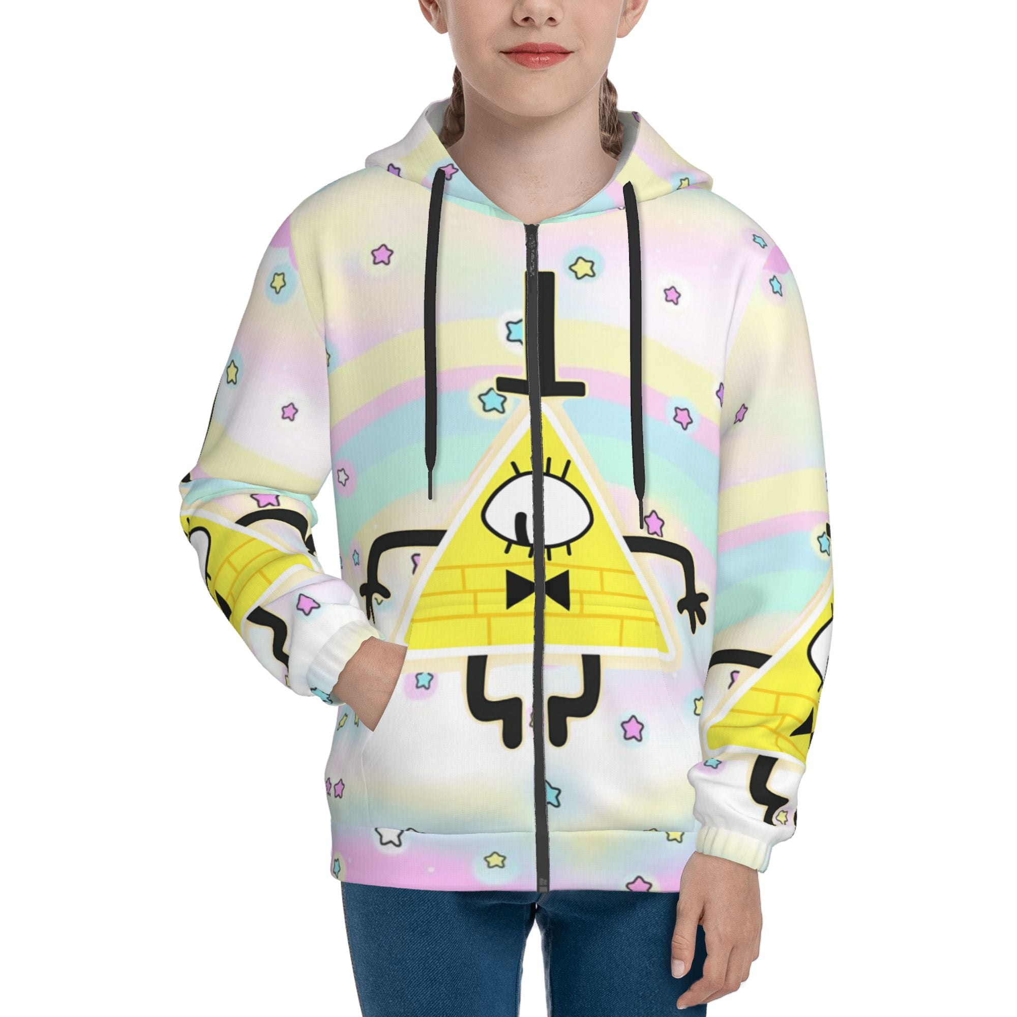 Gravity Falls Bill Cipher Teens Boys Girls Zip Up Hoodies 3d Print Long ...