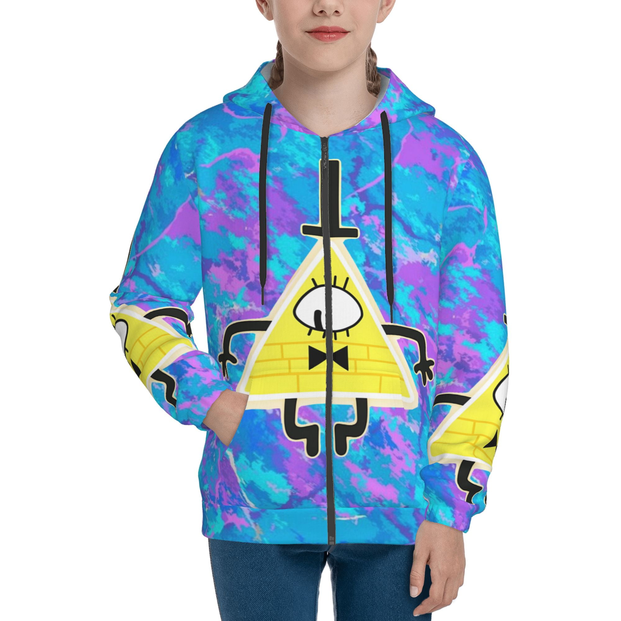 Gravity Falls Bill Cipher Teens Boys Girls Zip Up Hoodies 3d Print Long ...