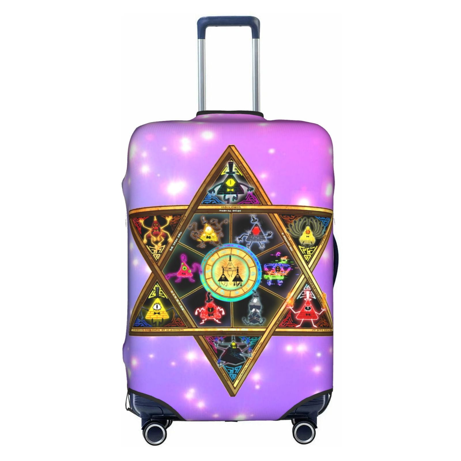 Gravity Falls Bill Cipher Travel Luggage Cover, Colorful Suitcase ...