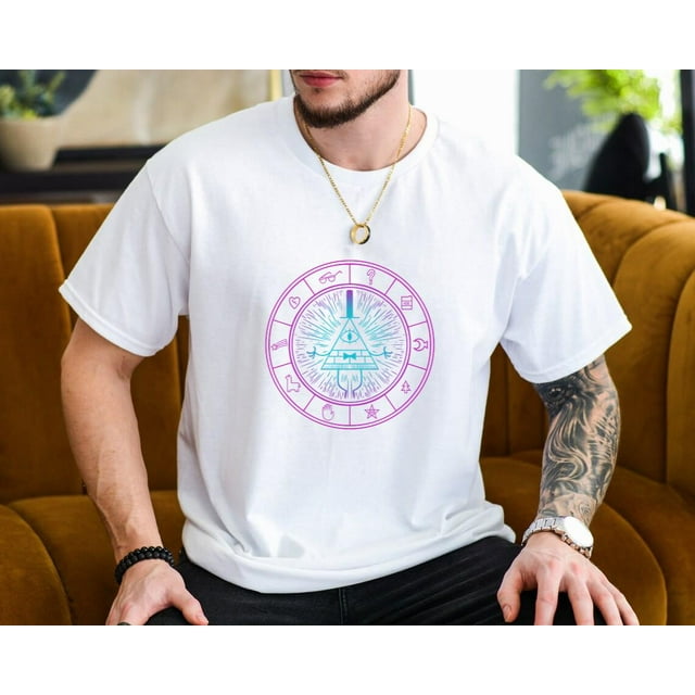 Gravity Falls Bill Cipher Zodiac Cartoon Fantasy Theme Unisex T-shirt ...
