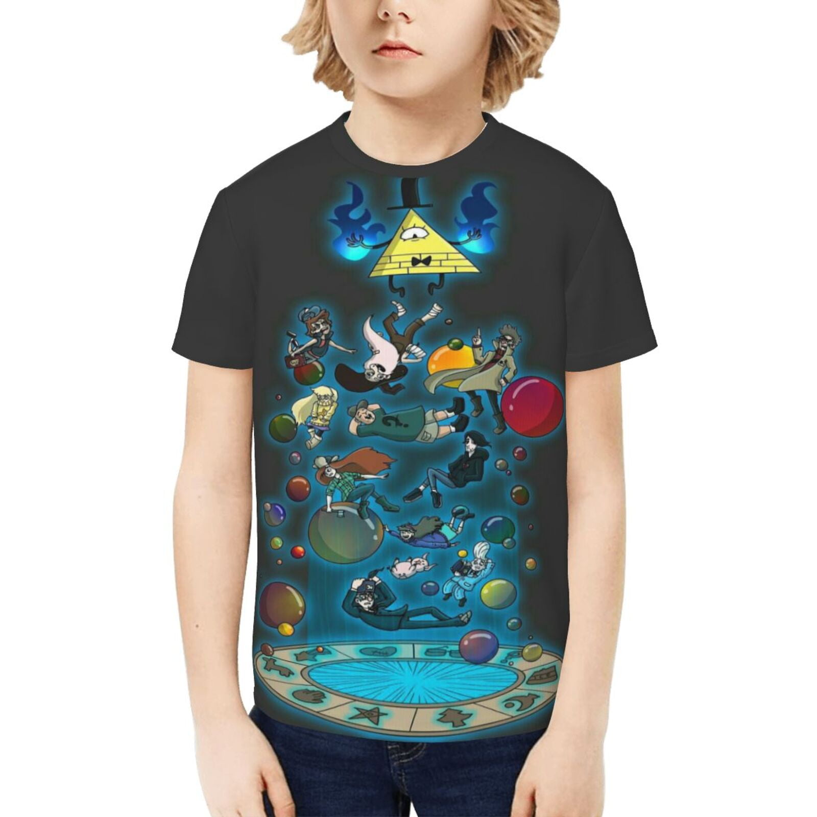Gravity Falls Bill Teenage T-Shirt Kids Shirts Summer Round Neck Short ...