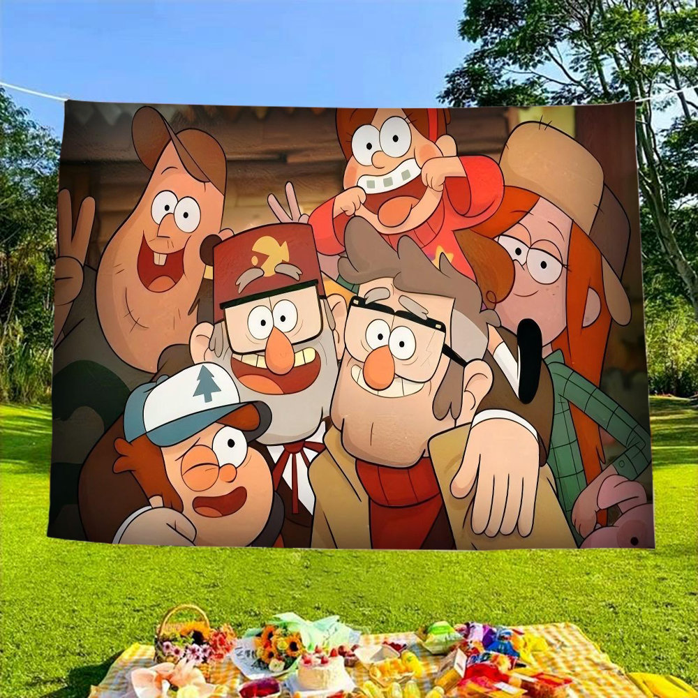 Gravity Falls Birthday Party Supplies Backdrop Happy Birthday Gravity ...
