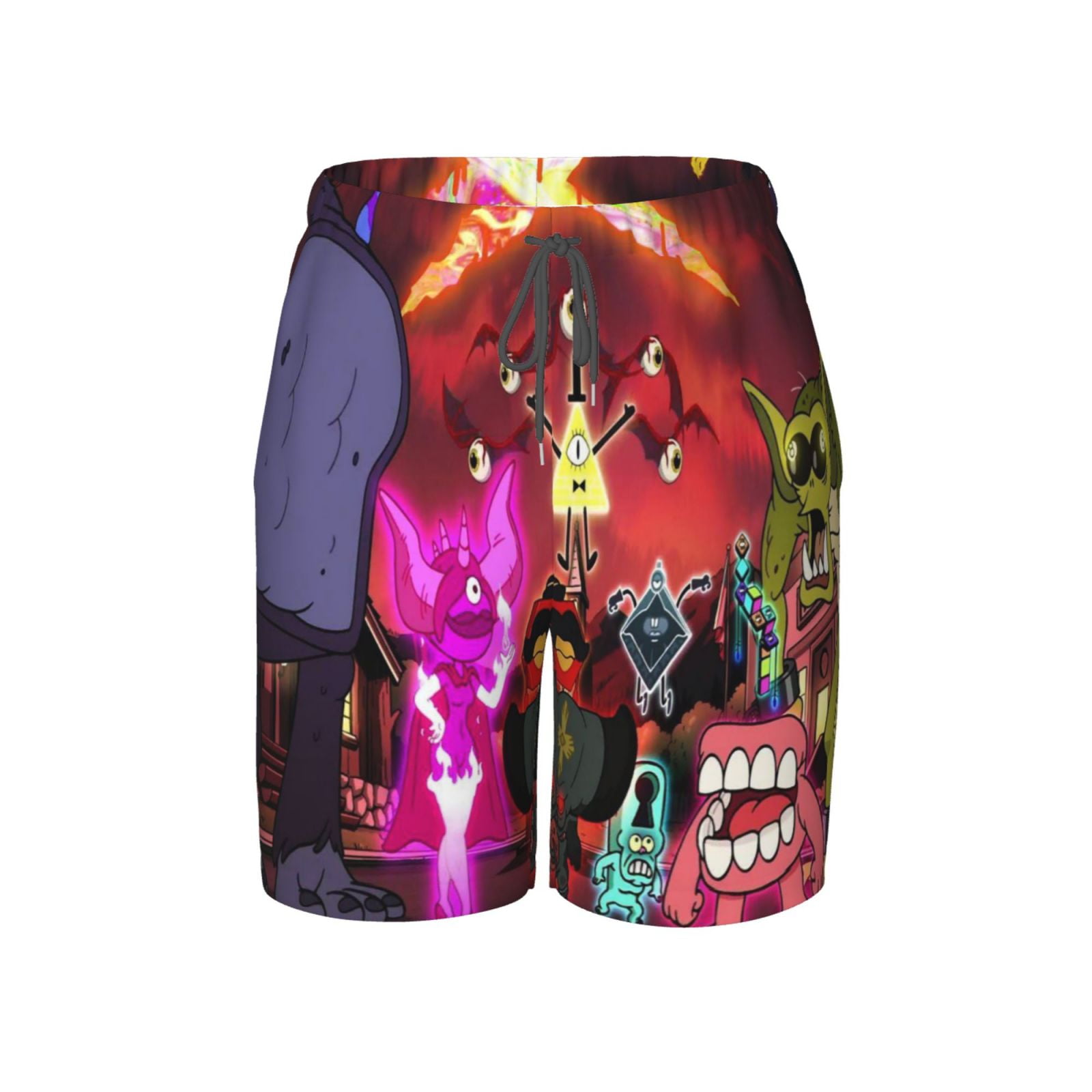 Gravity Fall Boys Swim Trunks with Mesh Liner Bathing Suits Quick Dry ...
