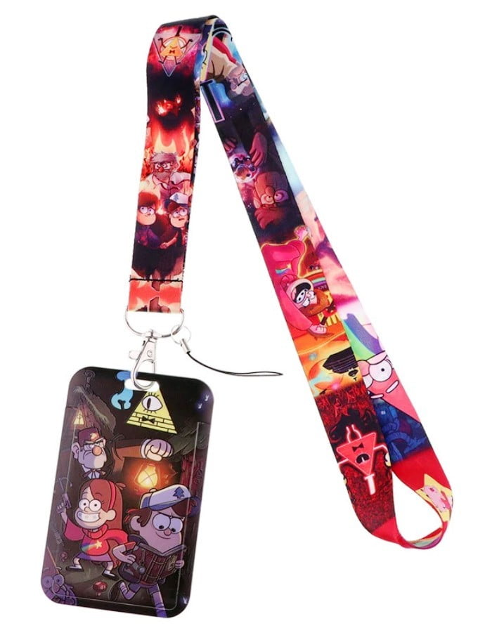Gravity Falls Cartoon Themed Lanyard With ID Holder Keychain - Walmart.com