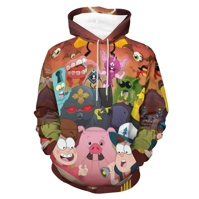 Gravity Falls Casual Pullover Hoodie Unisex Hooded Sweatshirt Novelty