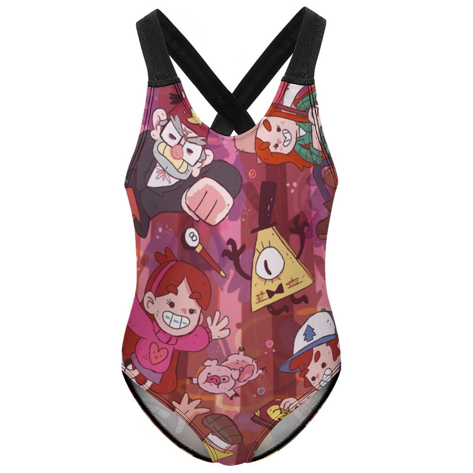Gravity Falls Characters Children's One-piece Swimsuit Summer Girl's ...