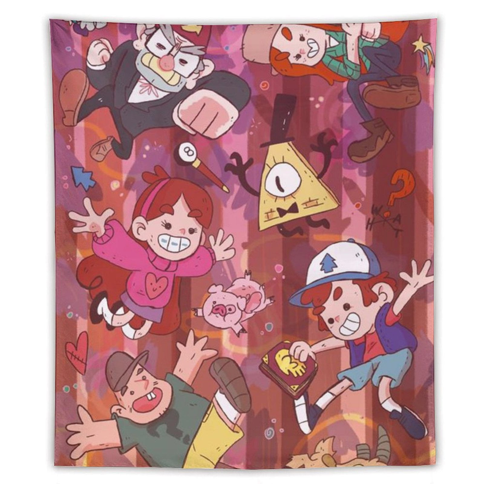 Gravity Falls Characters Tapestry Luxury Wall Hanging Tapestries Decor Aisle Mural Blanket Gift ...