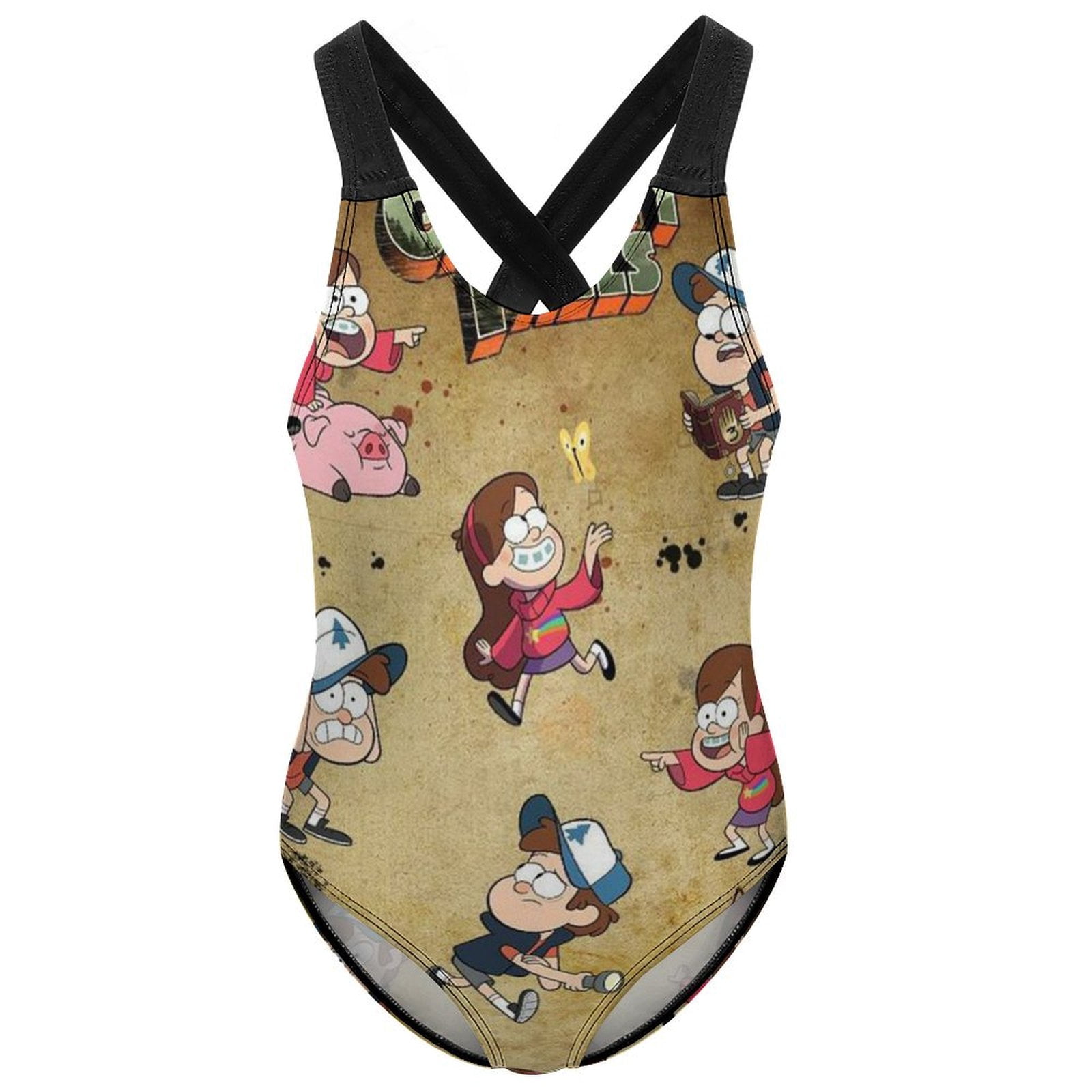 Gravity Falls Children's One-piece Swimsuit Summer Girl's Swimming Pool ...